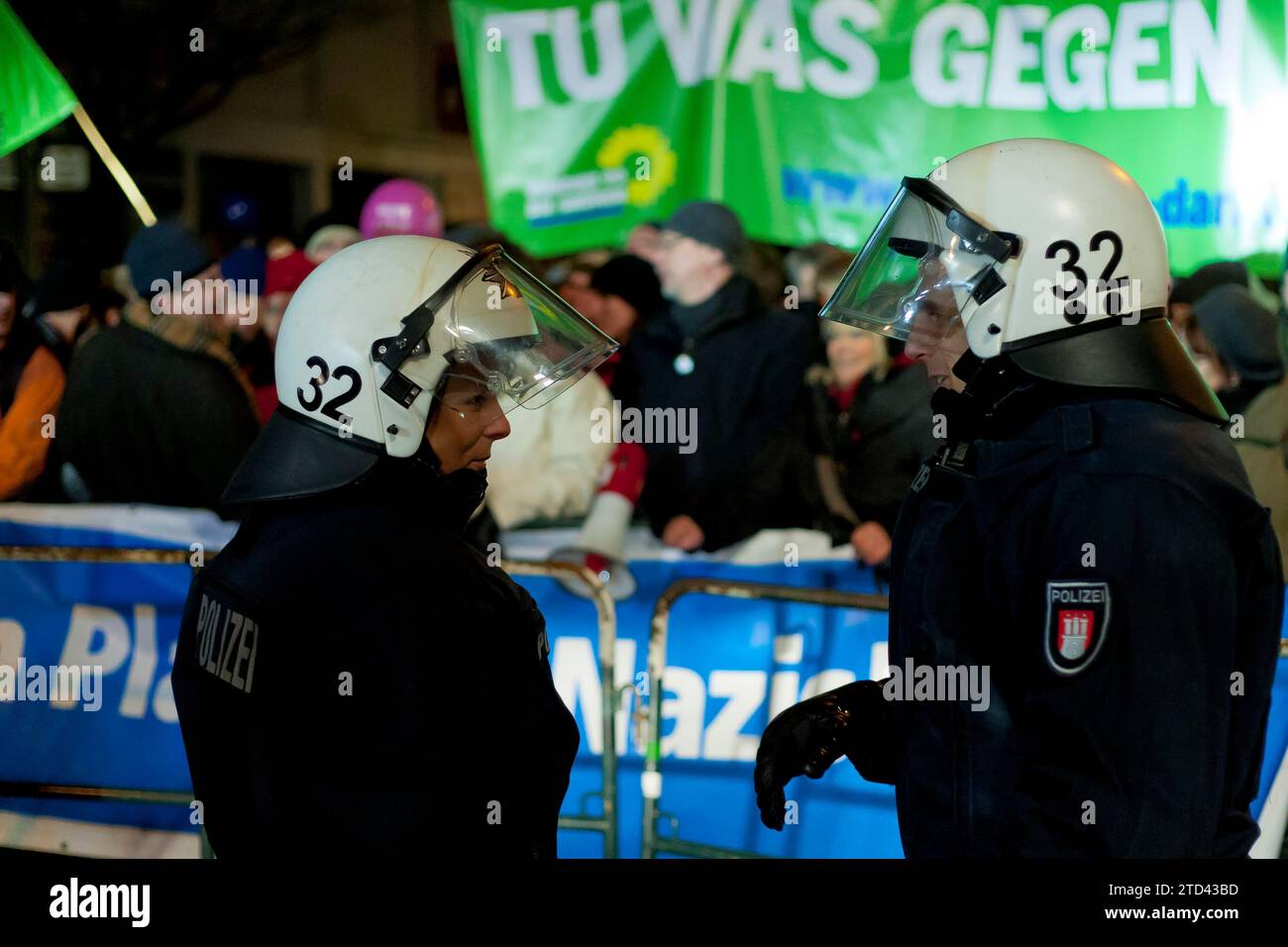 Dresden protests against Nazi march on 13 February, on the occasion of ...