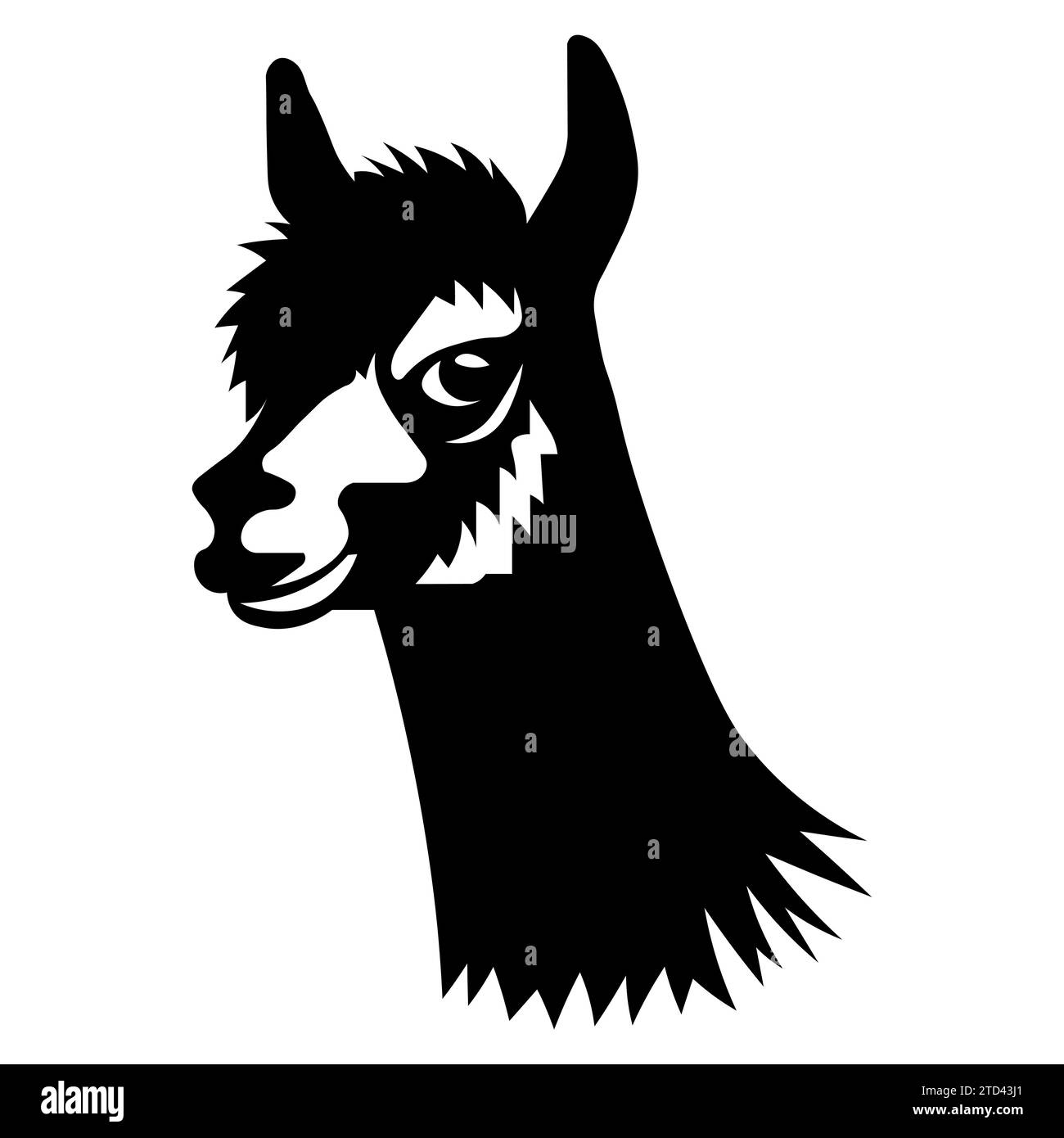 Alpaca vector black icon on white background Stock Vector Image & Art ...