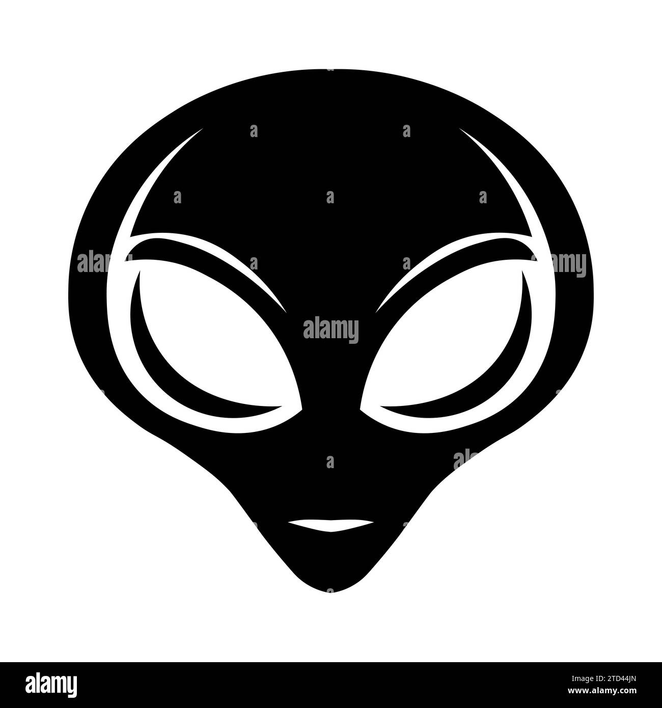 Alien vector black icon on white background Stock Vector Image & Art ...