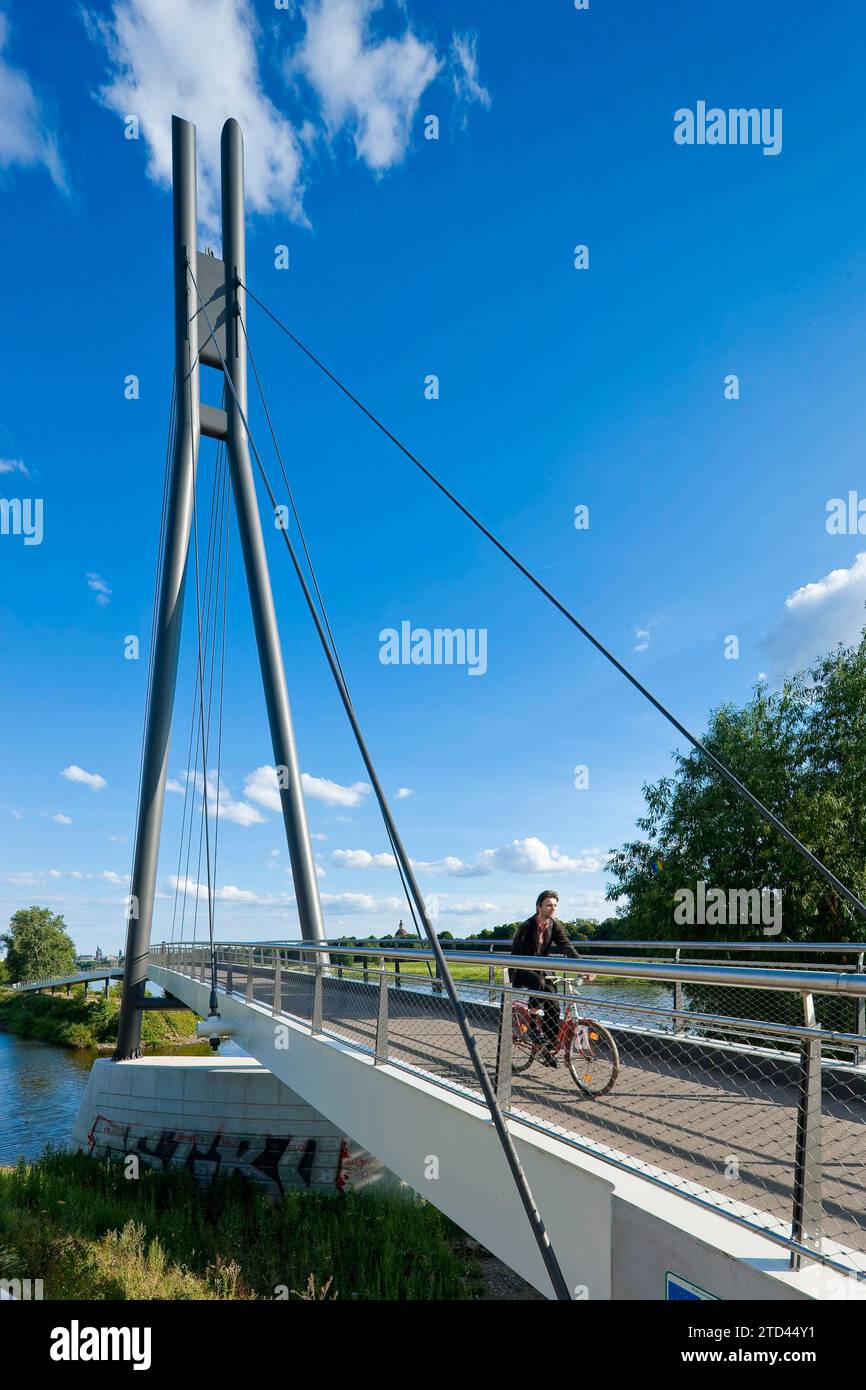 Mole Bridge Dresden Pieschen Stock Photo - Alamy