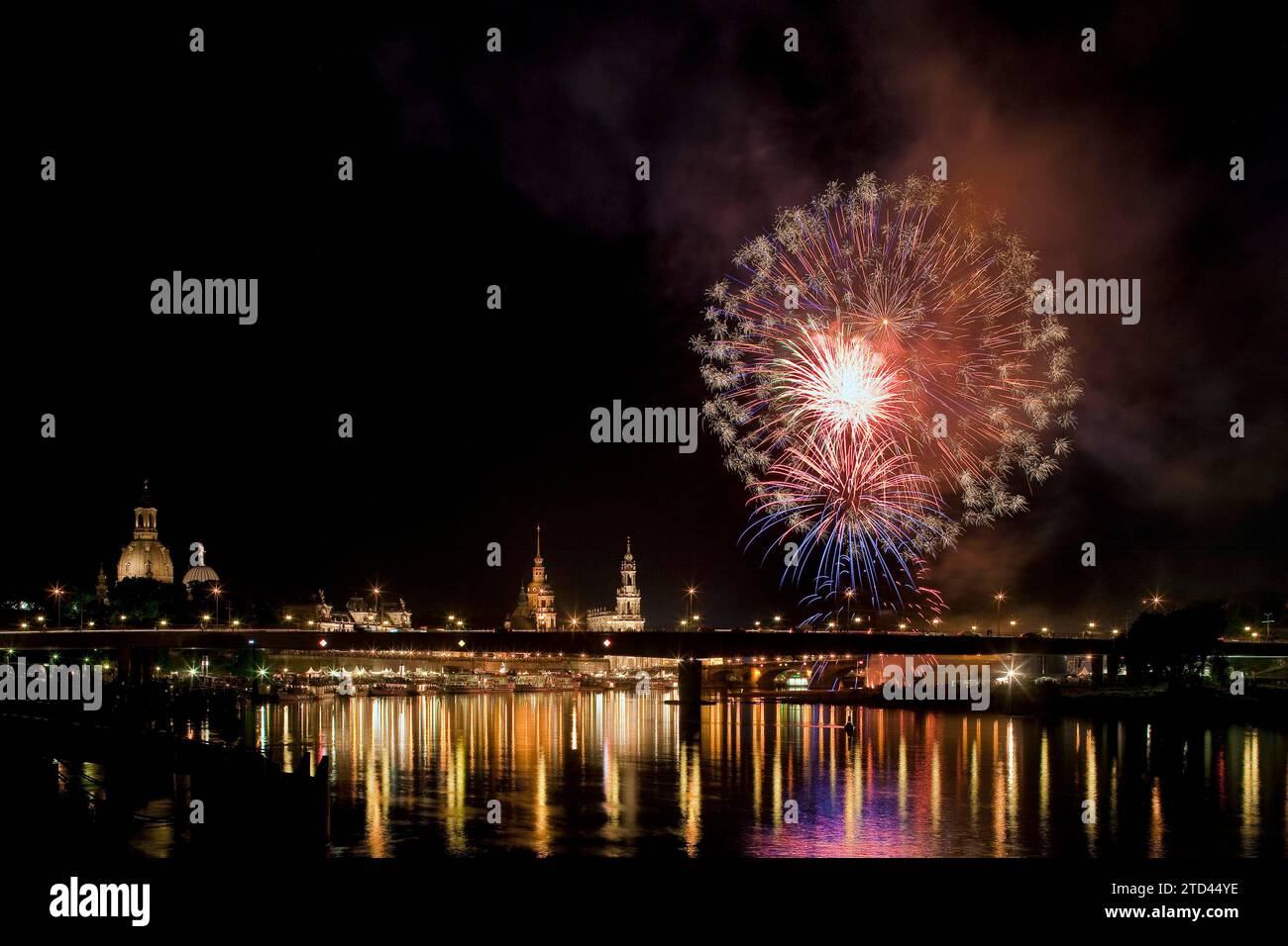 Breathtaking firework displays enchant the city skyline at night. Here ...