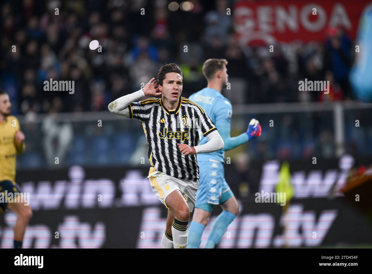 Federico Chiesa (Juventus) celebrates after scoring his team's first ...