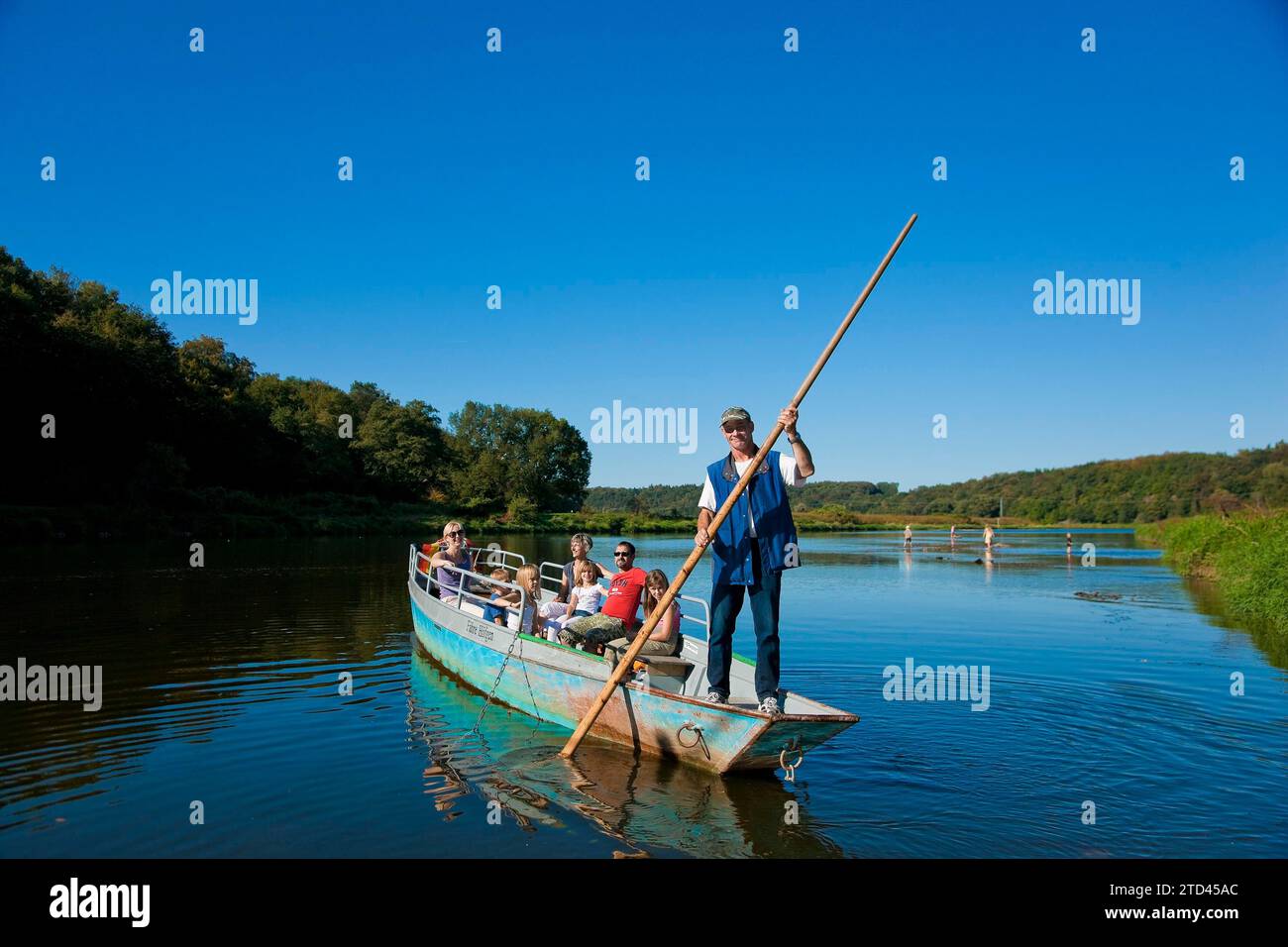 Hoefgen yaw rope ferry Stock Photo - Alamy