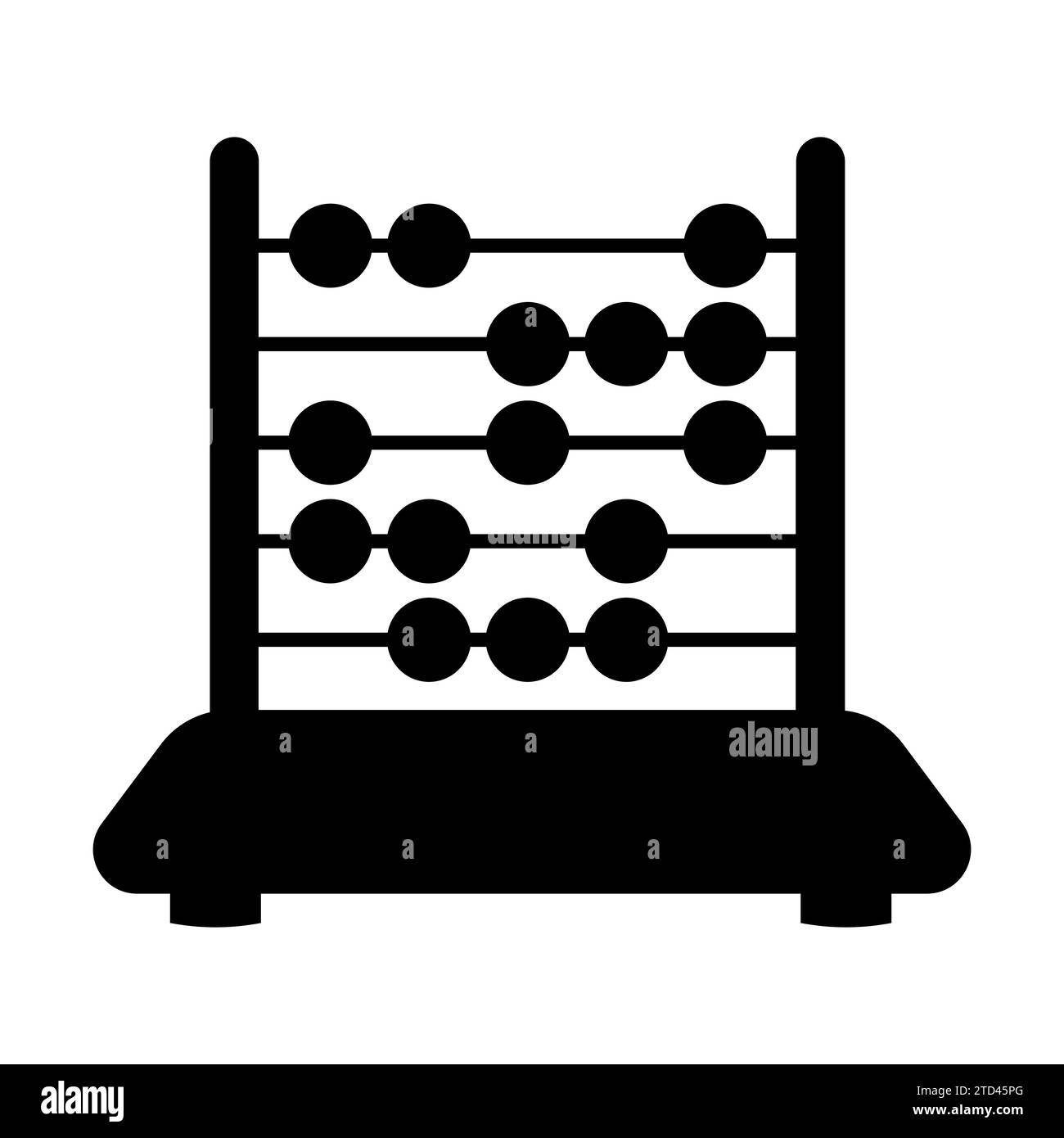 Abacus Vector Black Icon On White Background Stock Vector Image And Art