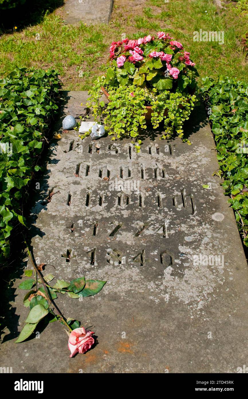 Trinitatis Cemetery grave of Caspar David Friedrich. The Trinitatis ...