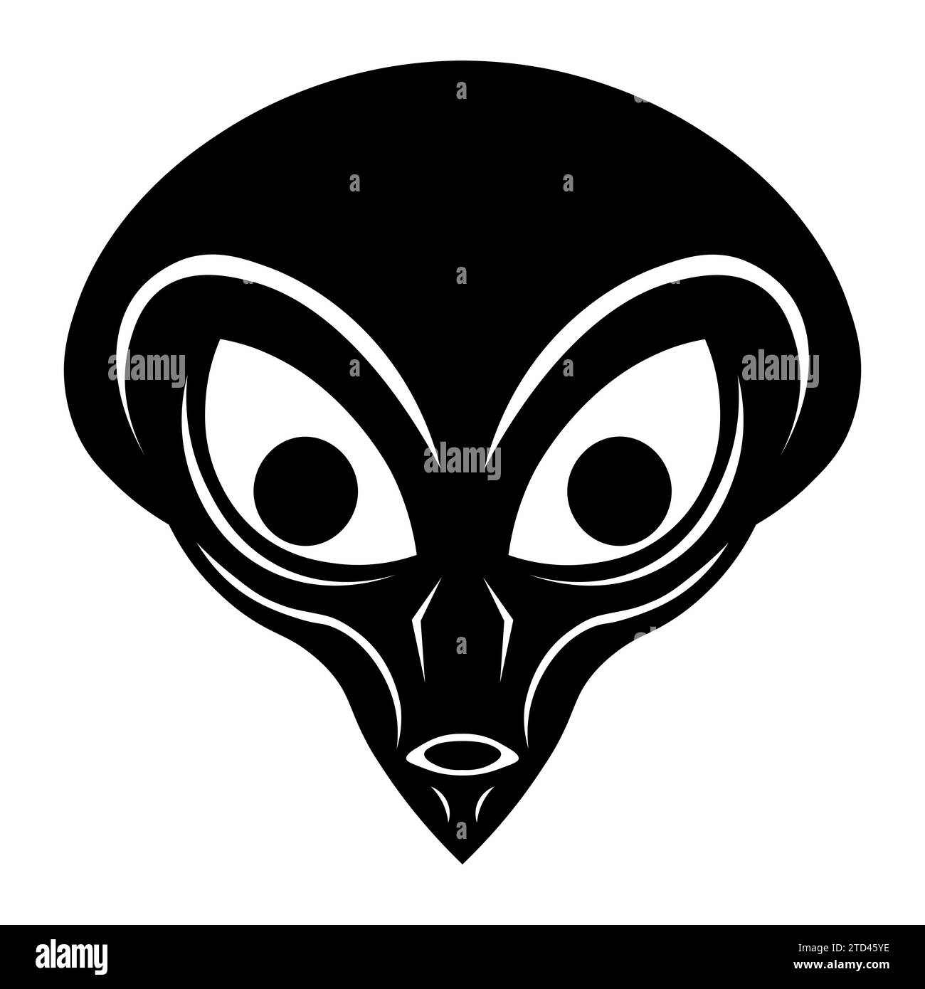 Alien vector black icon on white background Stock Vector Image & Art ...