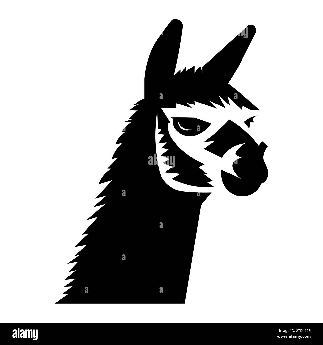 Alpaca black icon hi-res stock photography and images - Alamy