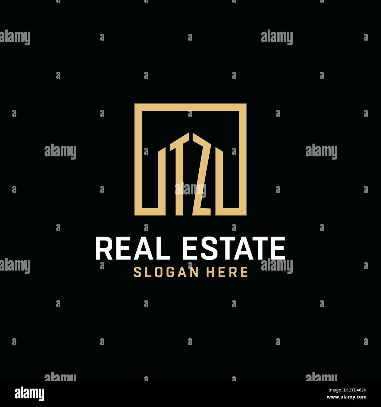 TZ initial monogram logo design with square shape design inspiration Stock Vector Image & Art ...