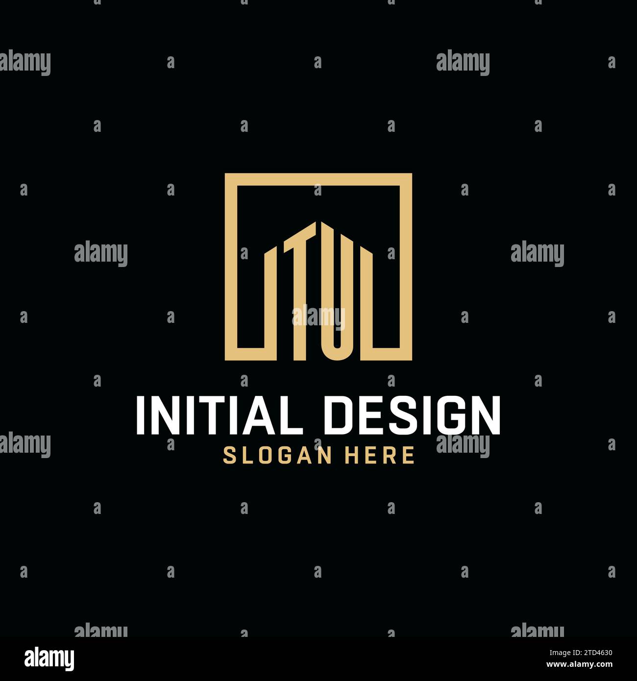 TU initial monogram logo design with square shape design inspiration ...