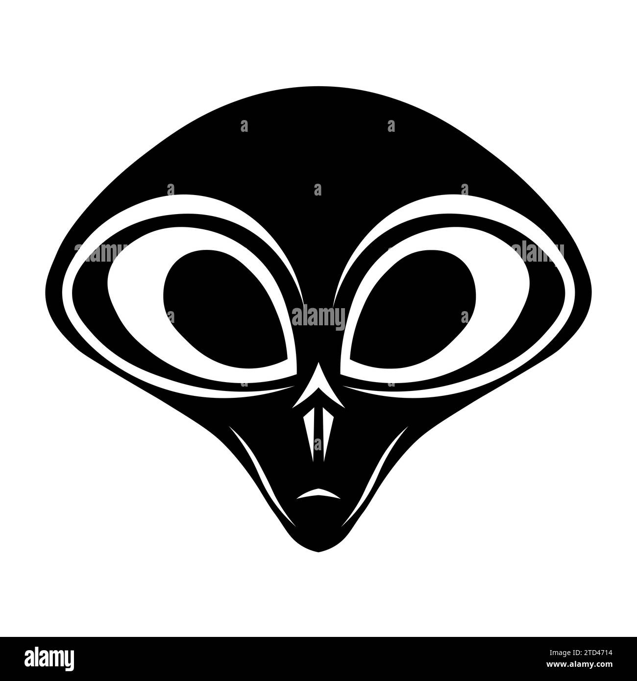 Alien vector black icon on white background Stock Vector Image & Art ...