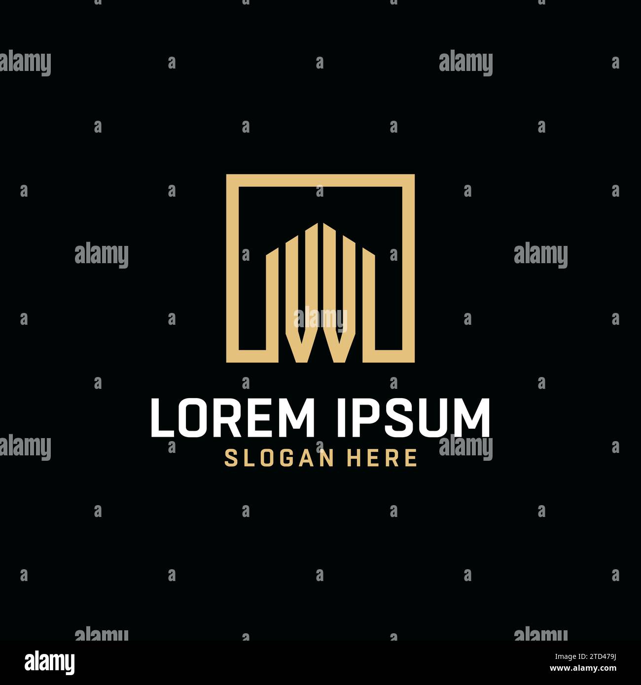 VV initial monogram logo design with square shape design inspiration ...