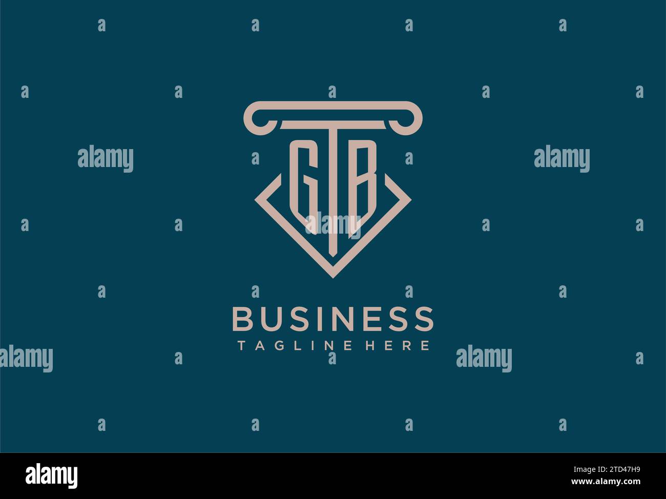 GB initial with pillar icon design, clean and modern attorney, legal firm logo design ideas ...