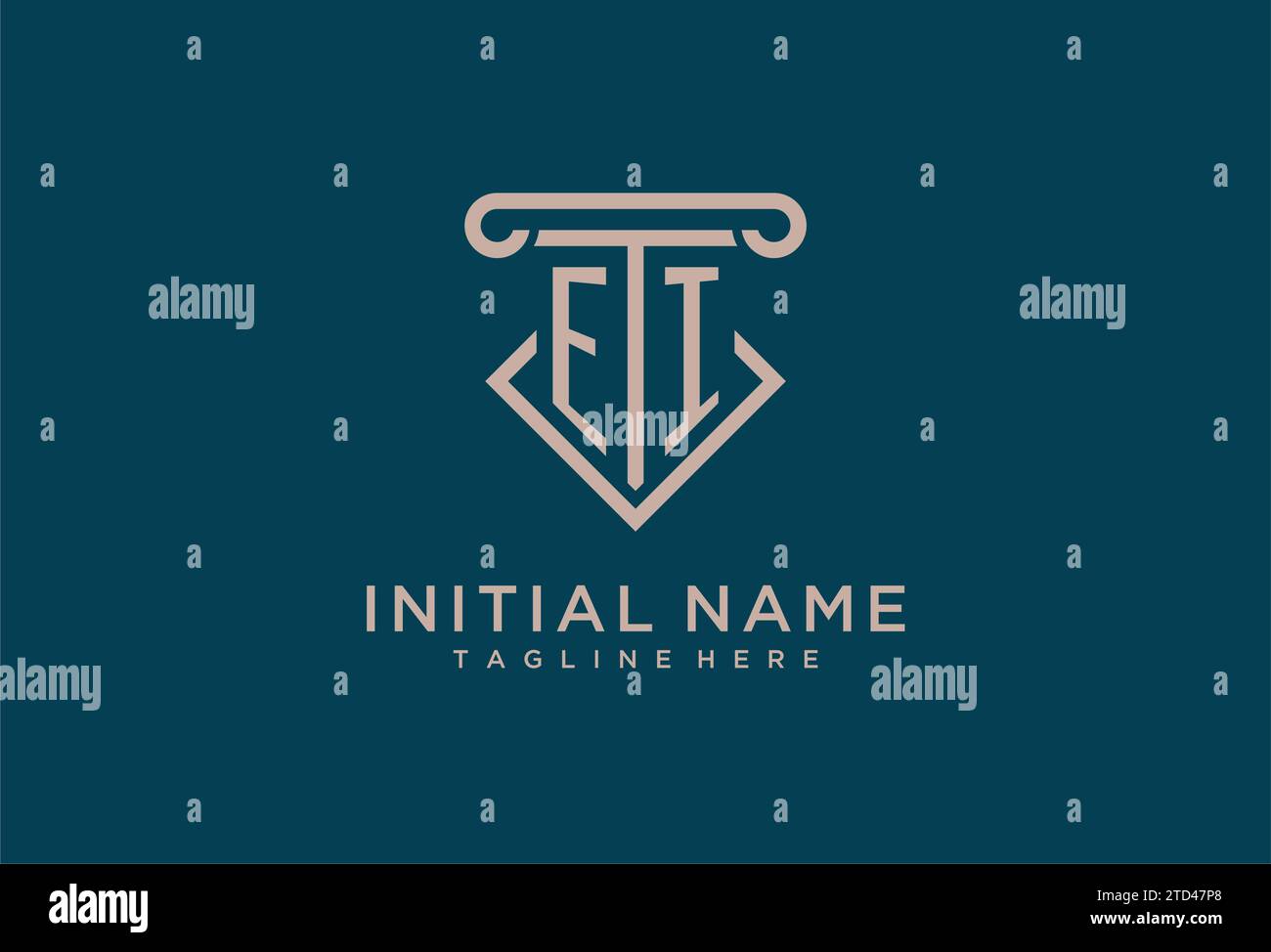EI initial with pillar icon design, clean and modern attorney, legal firm logo design ideas ...
