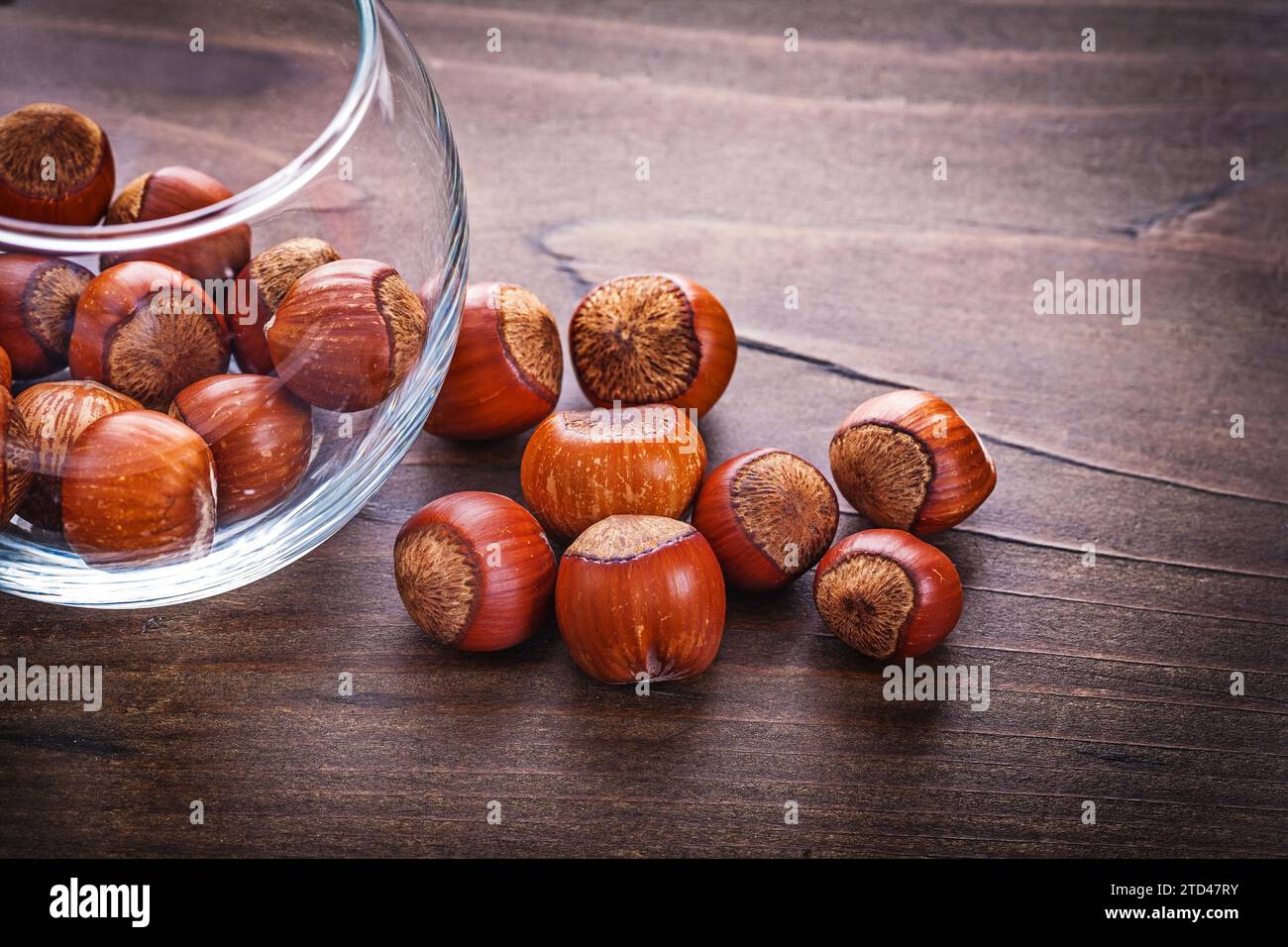 Food and drink concept Stack of hazelnuts in glass jar Stock Photo - Alamy
