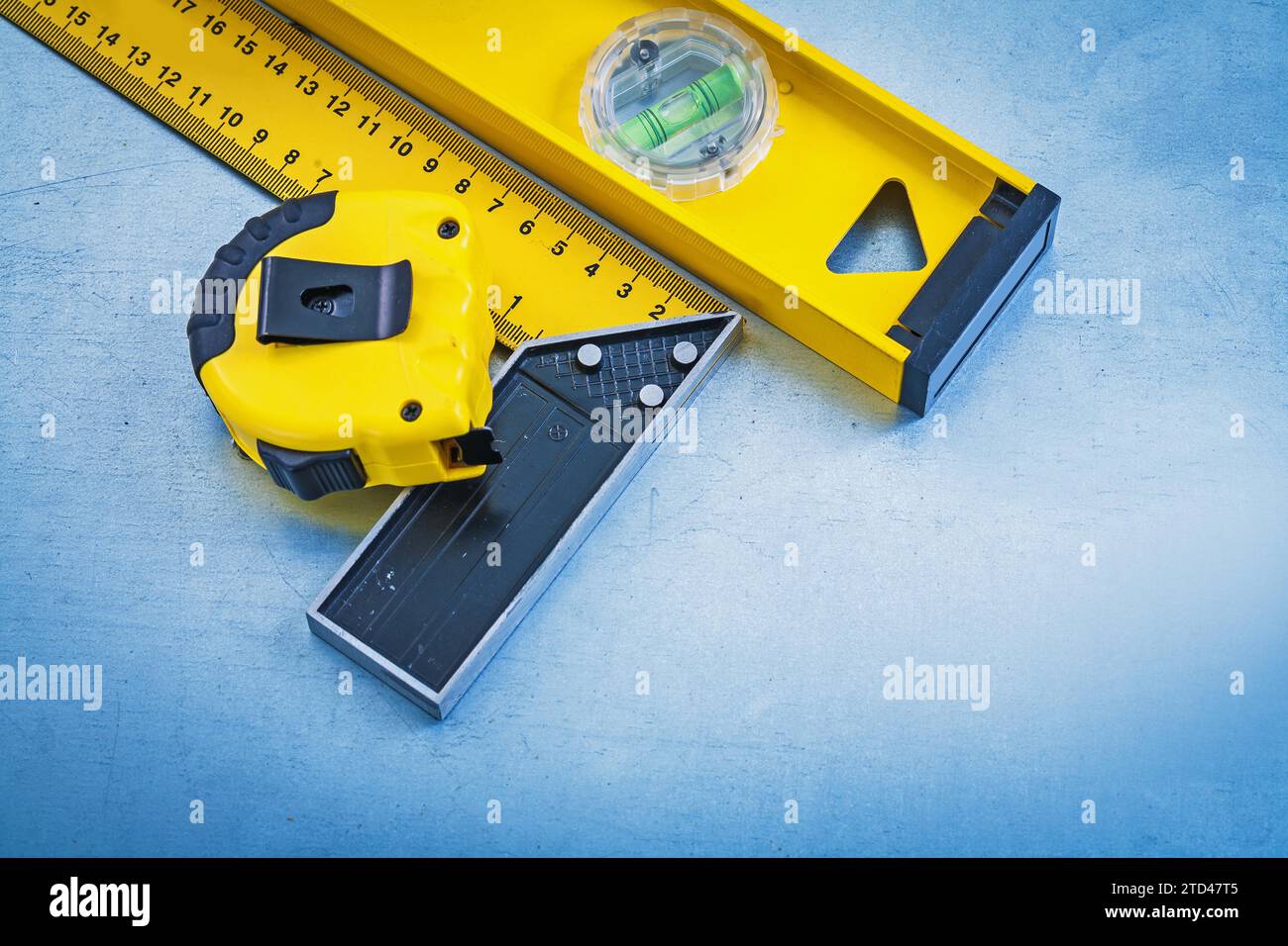 Yellow measuring instruments on a metallic background Maintenance ...