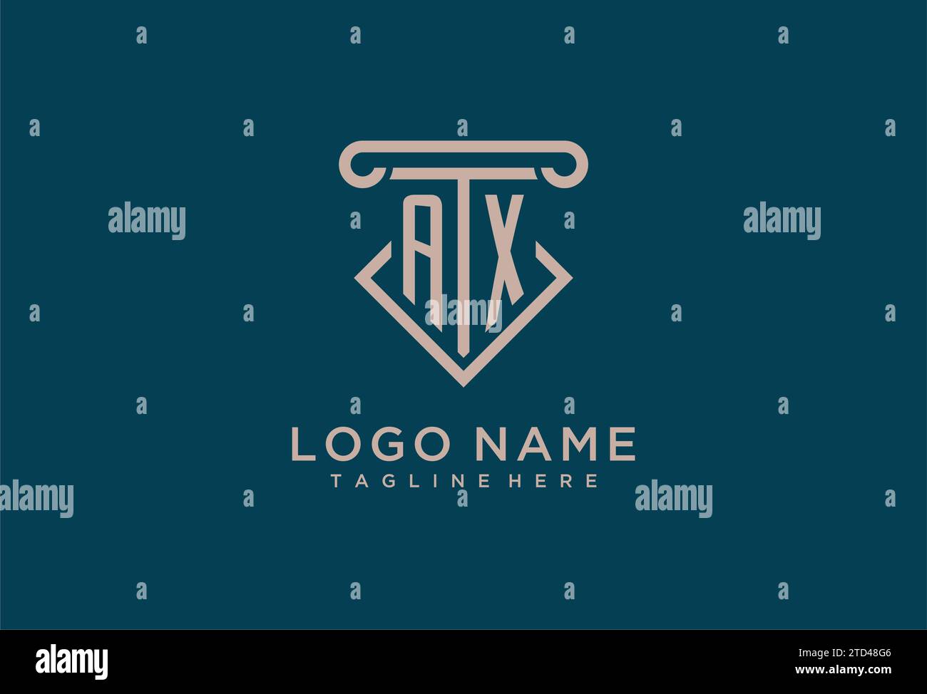 AX initial with pillar icon design, clean and modern attorney, legal firm logo design ideas ...