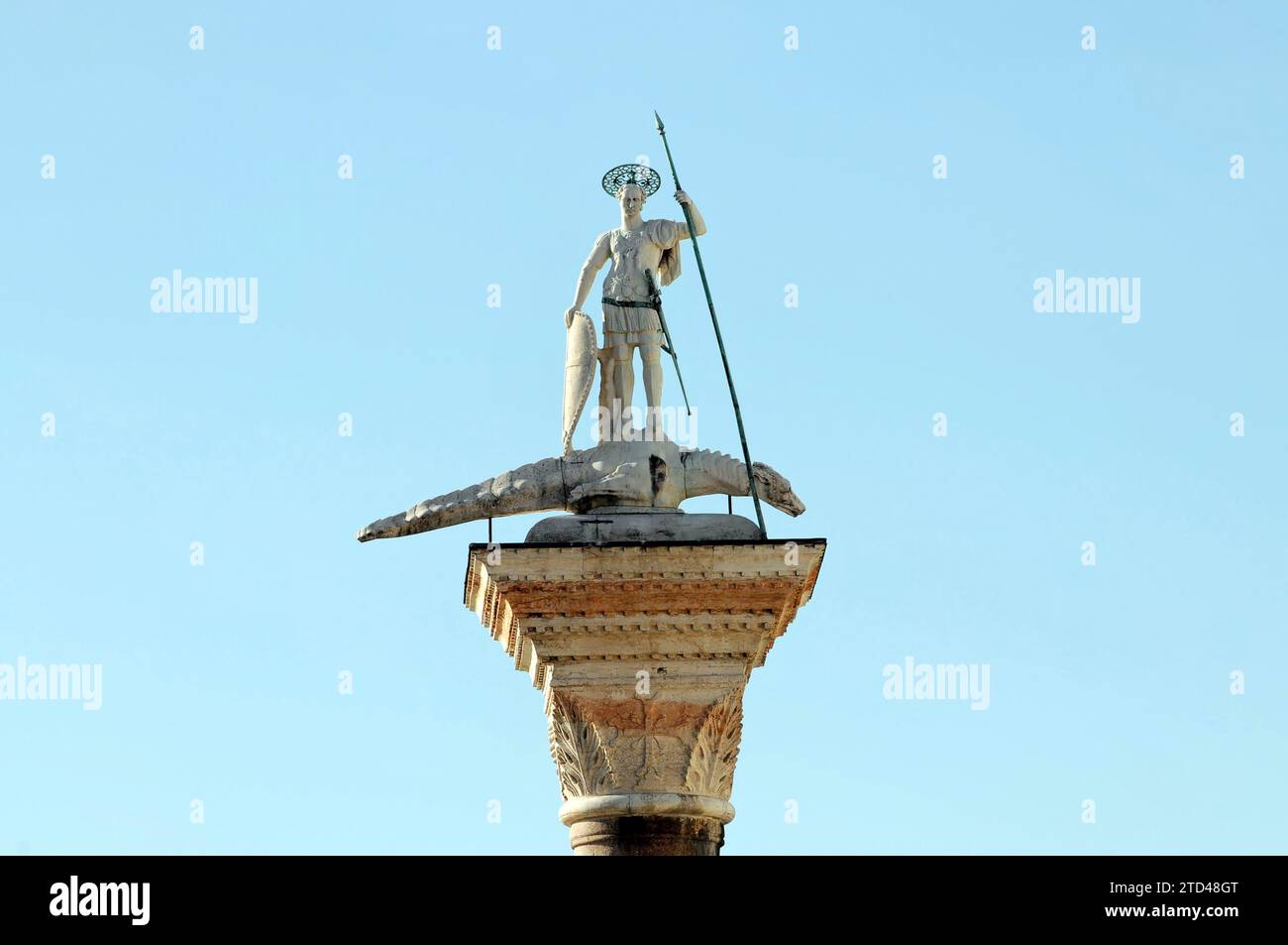St Theodore, statue in St Mark's Square, Piazzetta dei Leoncini, San ...