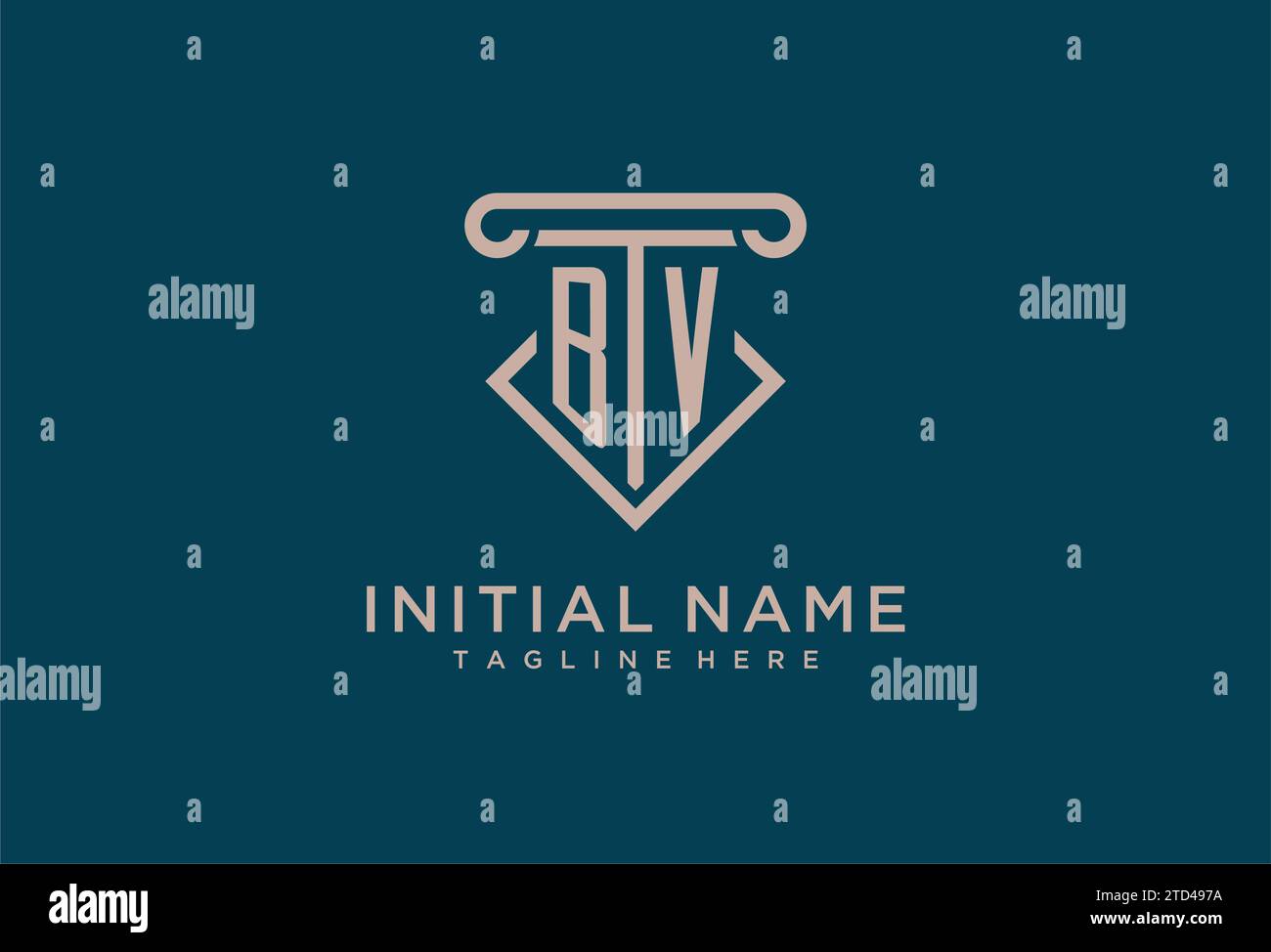 BV initial with pillar icon design, clean and modern attorney, legal ...