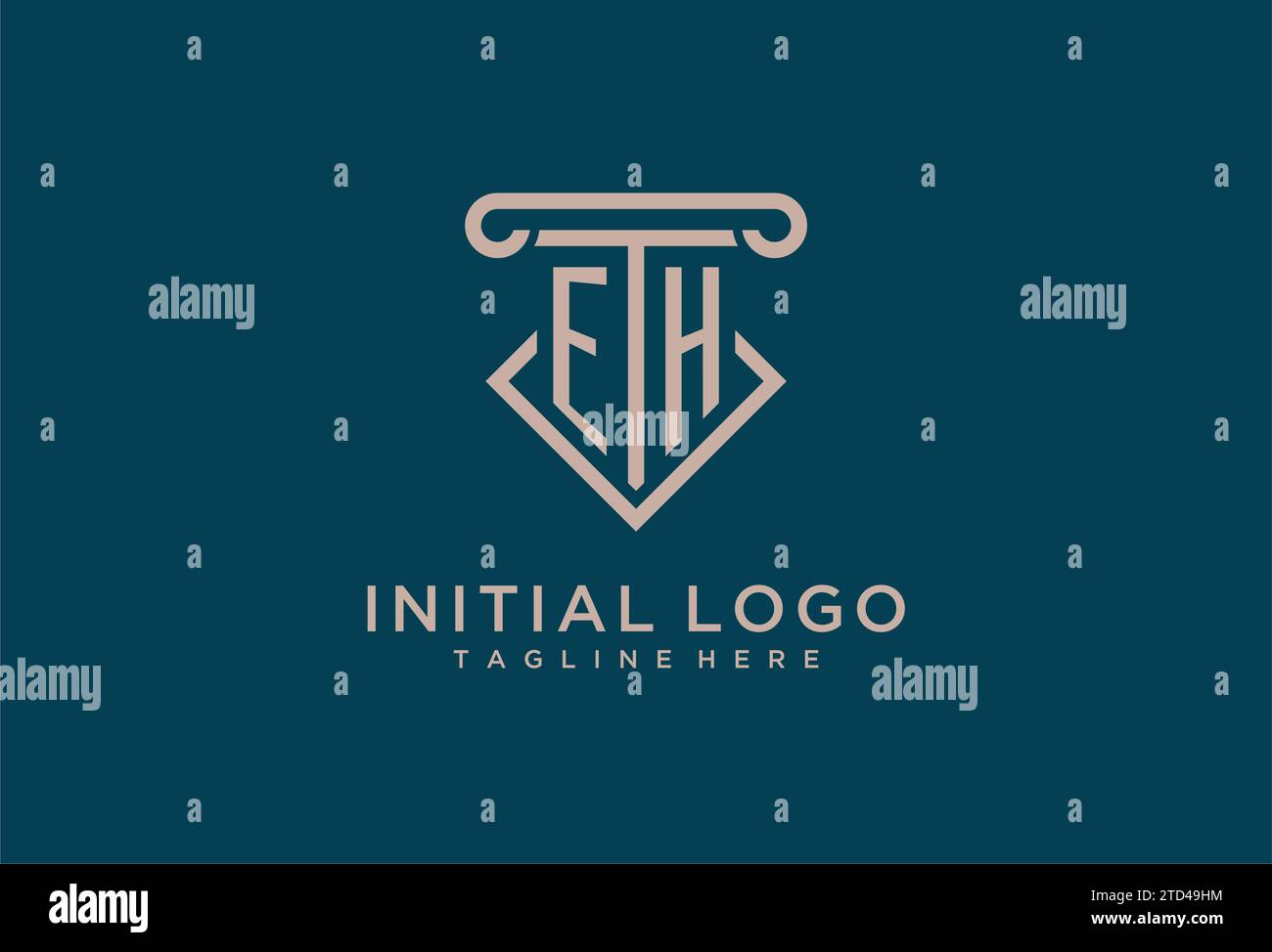 EH initial with pillar icon design, clean and modern attorney, legal firm logo design ideas ...