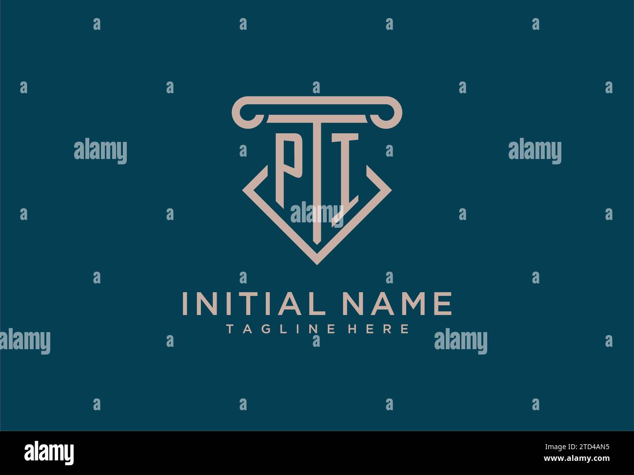 PI initial with pillar icon design, clean and modern attorney, legal firm logo design ideas ...
