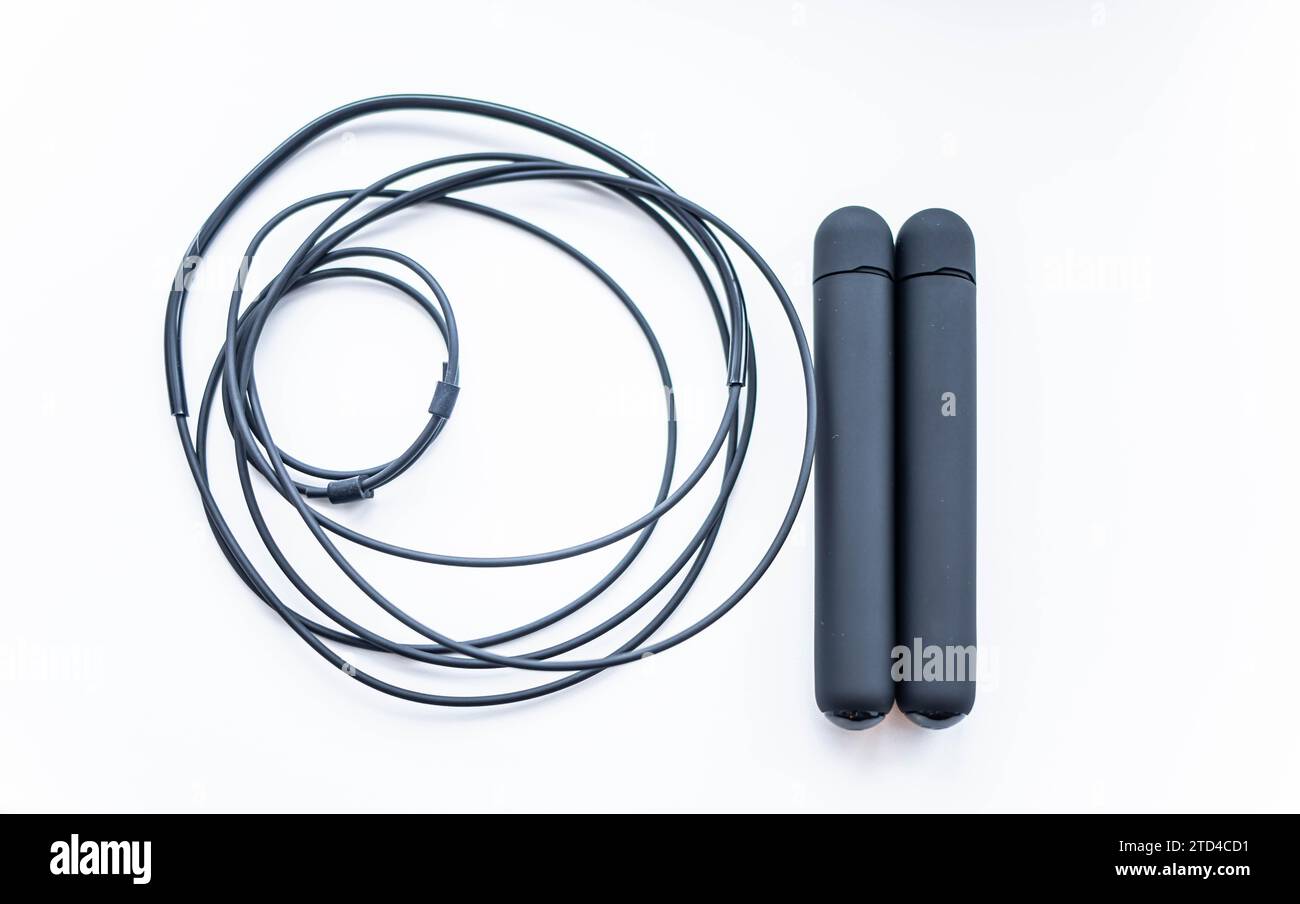 Digital smart jump rope on a white background, modern technologies in ...