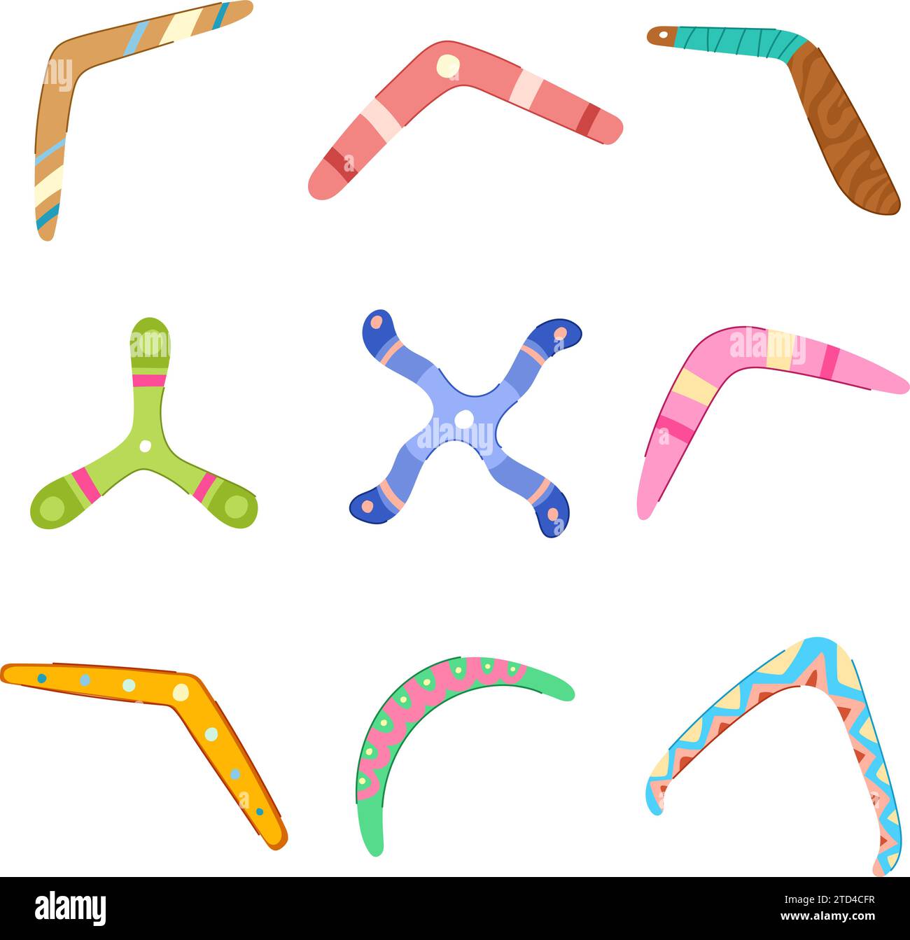 boomerang set cartoon vector illustration Stock Vector Image & Art - Alamy