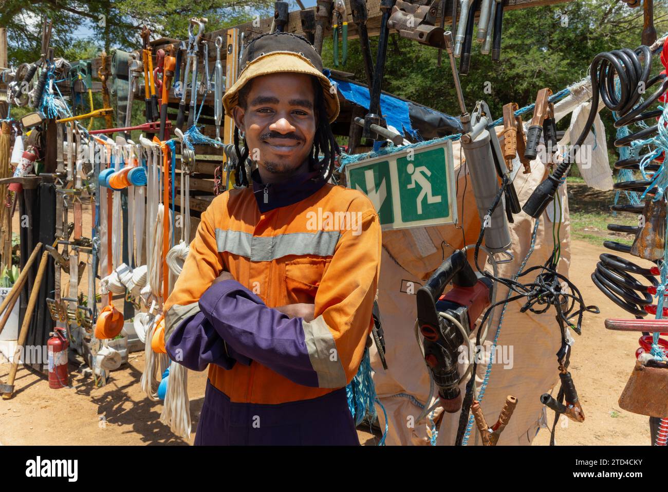african entrepreneur, street vendor, selling tools and various hardware ...