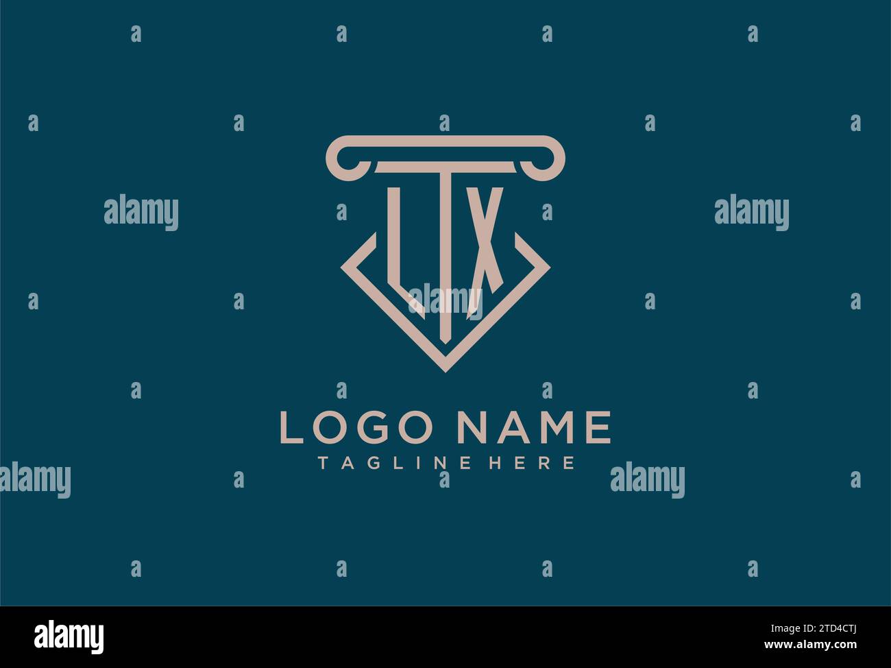 LX initial with pillar icon design, clean and modern attorney, legal firm logo design ideas ...