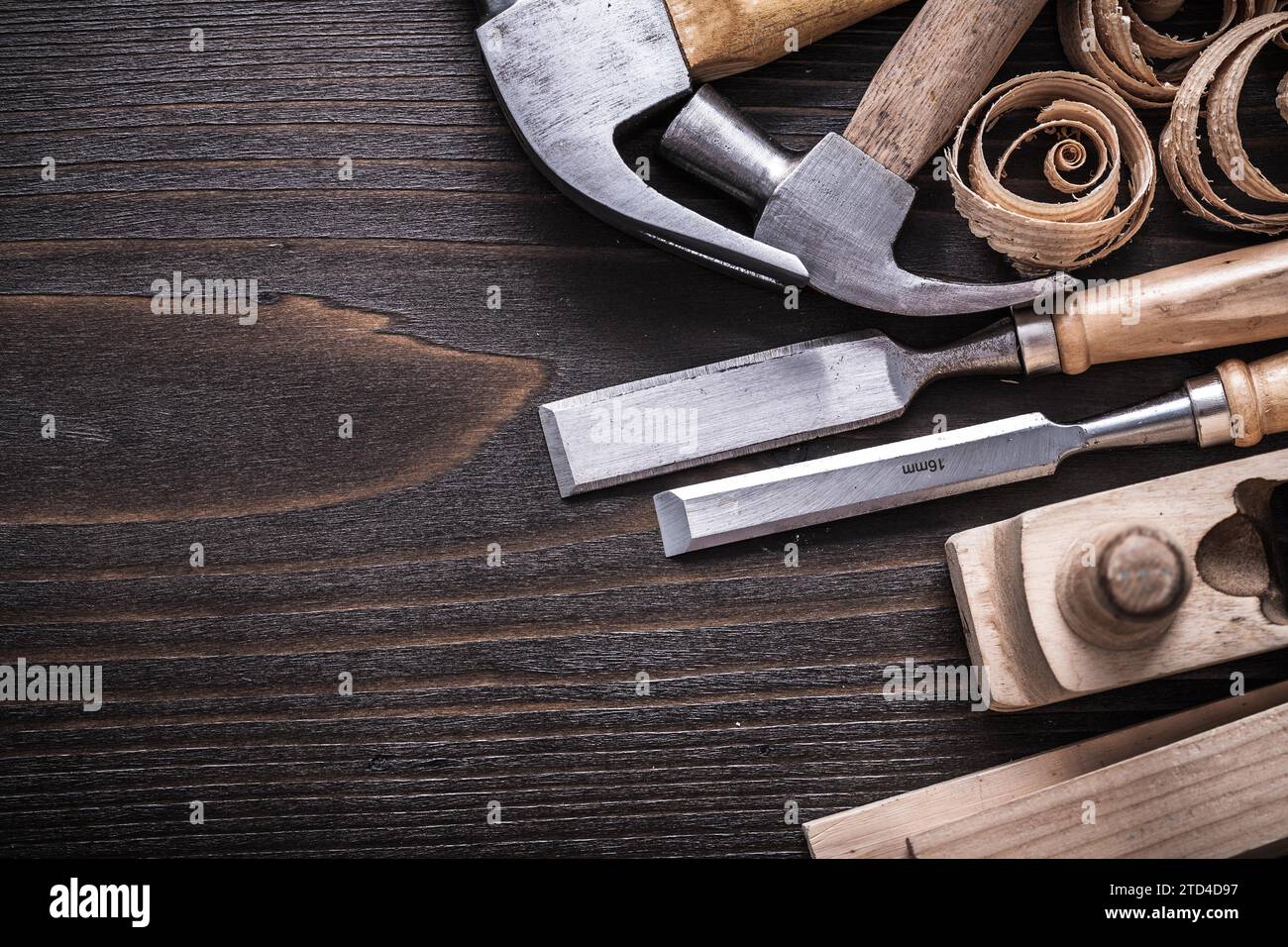 Horizontal version of the planing hammer metal chisel wood cleats and ...