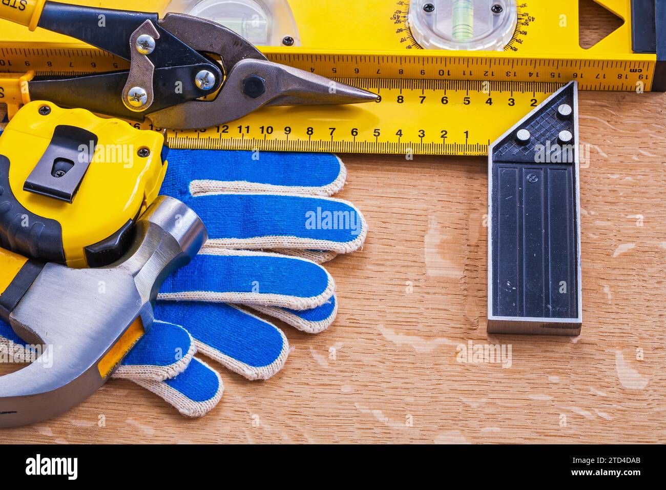 Brown wooden board with collection of building tools Maintenance ...