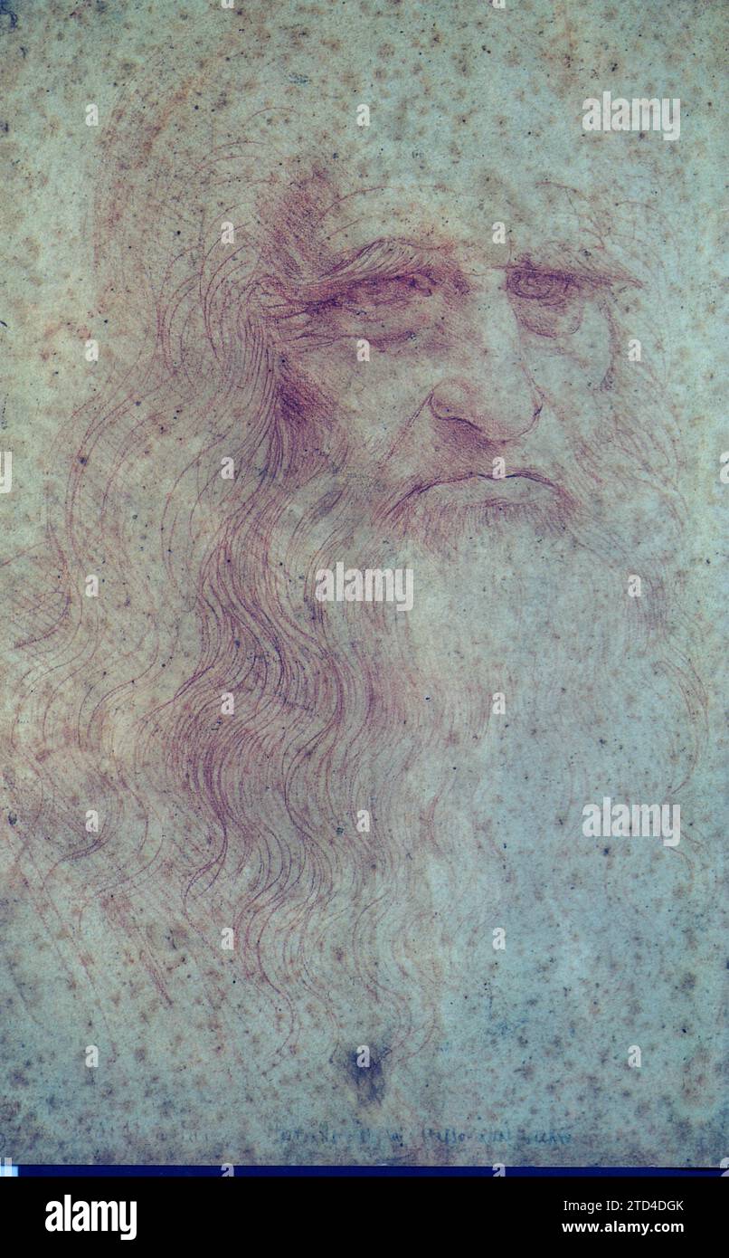 Leonardo da Vinci. Self-portrait Stock Photo - Alamy