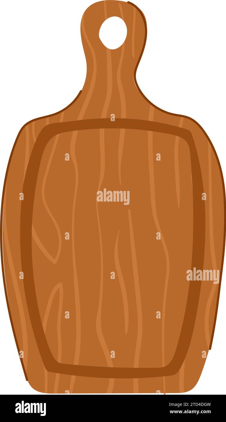 wood chopping board cartoon vector illustration Stock Vector Image ...