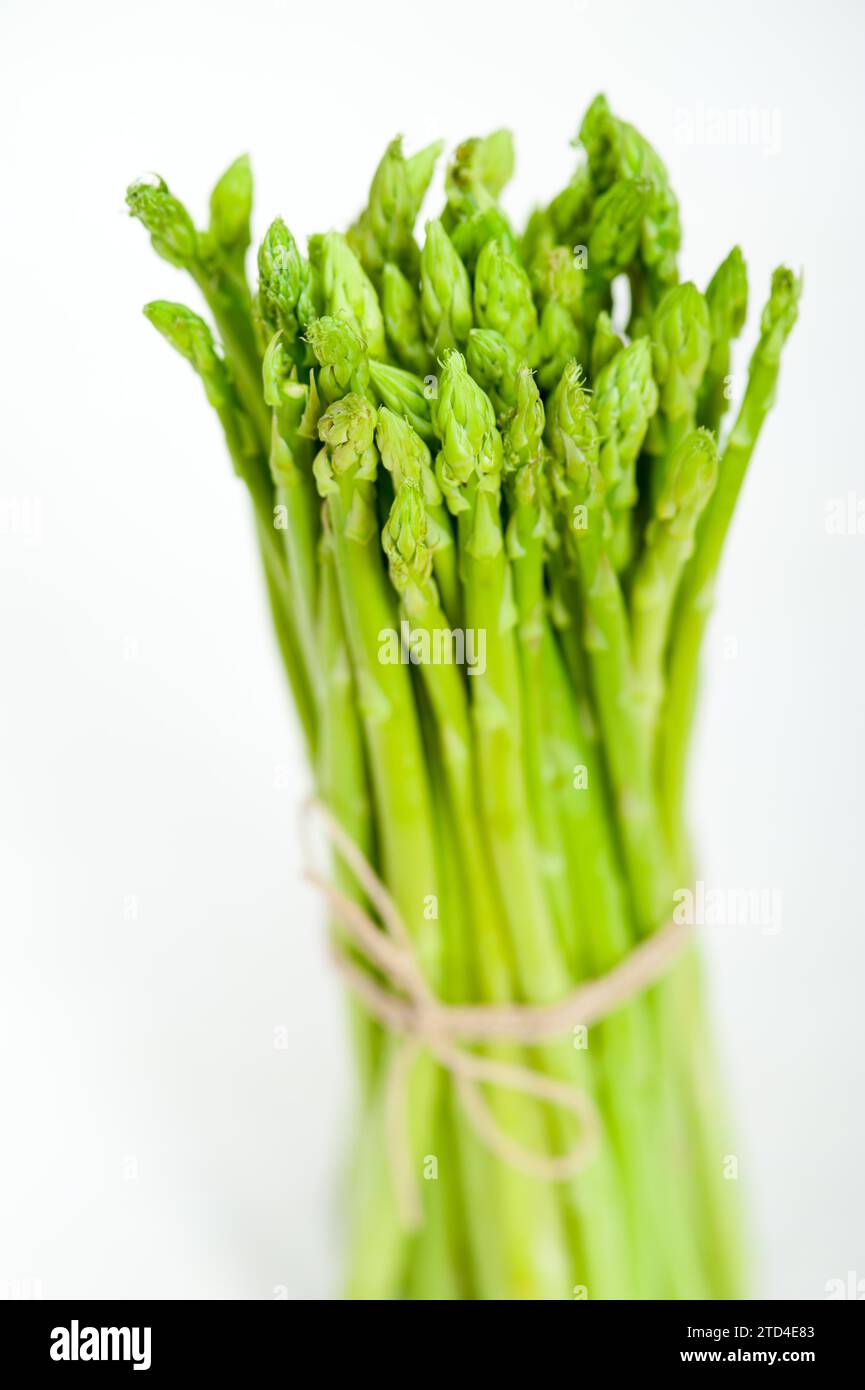 Fresh asparagus from the garden over white background Stock Photo - Alamy