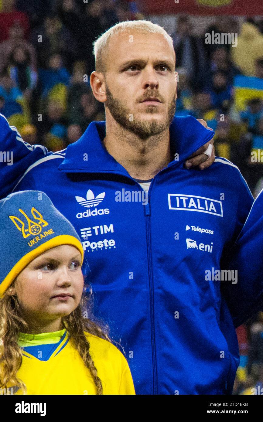 Federico DIMARCO Italy during the national anthem Stock Photo - Alamy