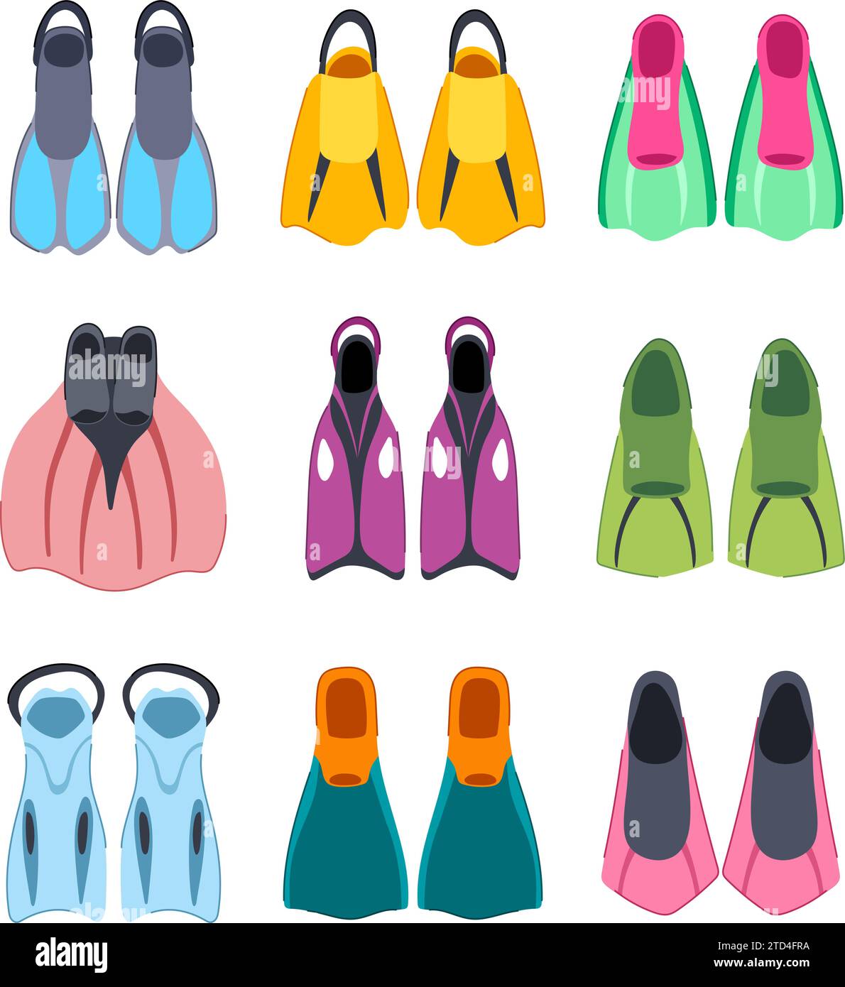 flippers set cartoon vector illustration Stock Vector Image & Art - Alamy