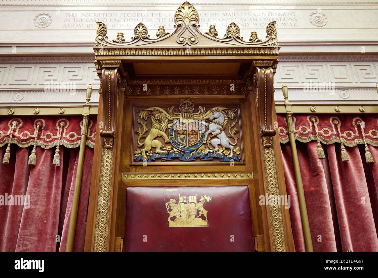 Senate chamber in Stormont's Parliament Buildings, Northern Ireland, UK ...