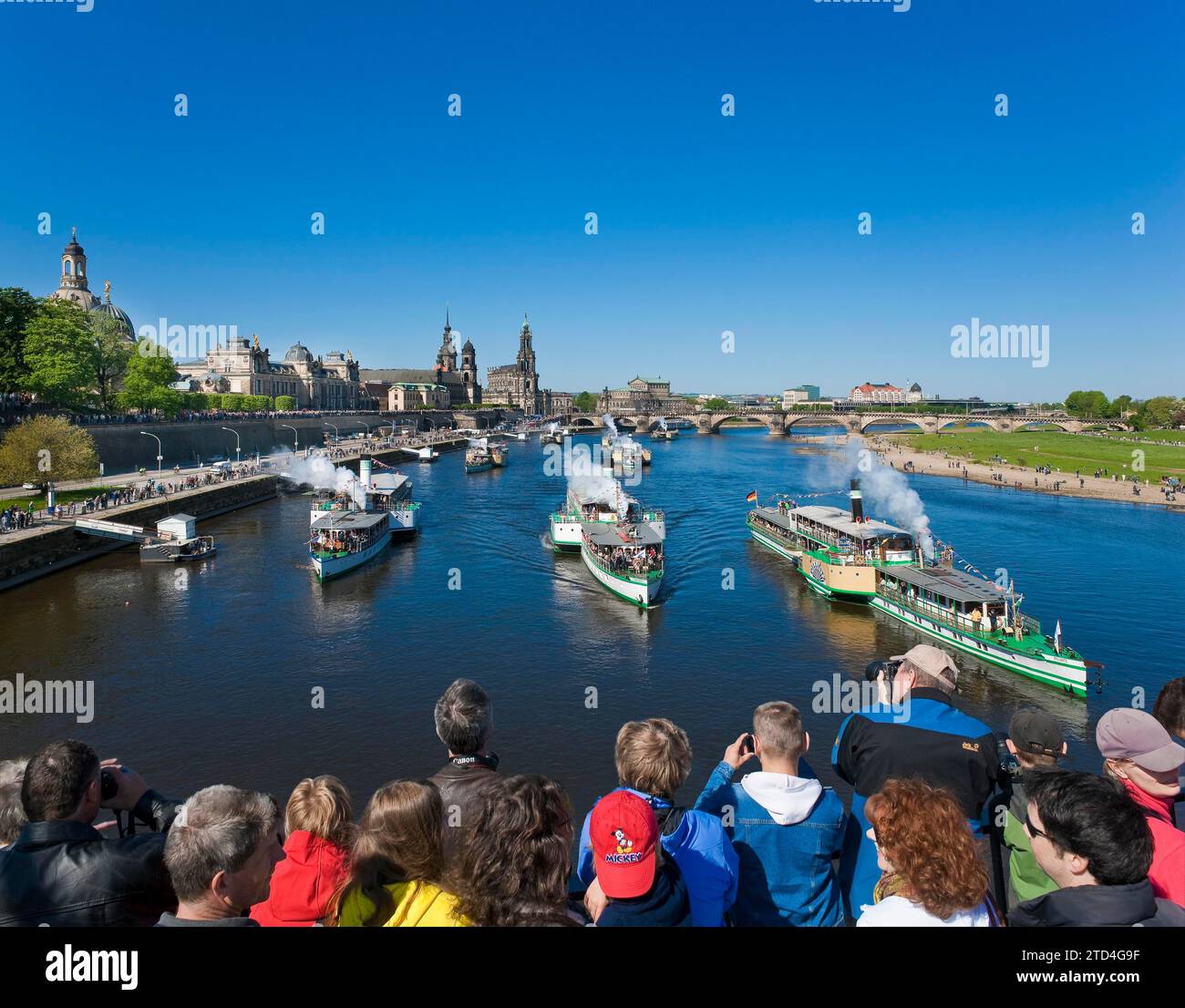 Steamboat parade on the Elbe Stock Photo - Alamy