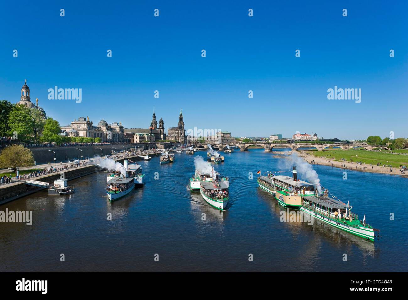 Steamboat parade on the Elbe Stock Photo - Alamy