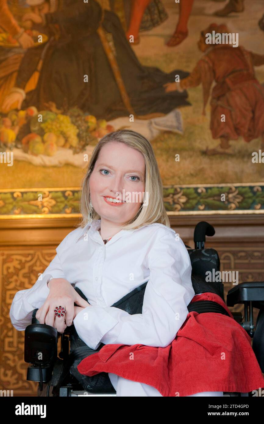 Wheelchair user in Meissen at Albrechtsburg Castle Stock Photo - Alamy