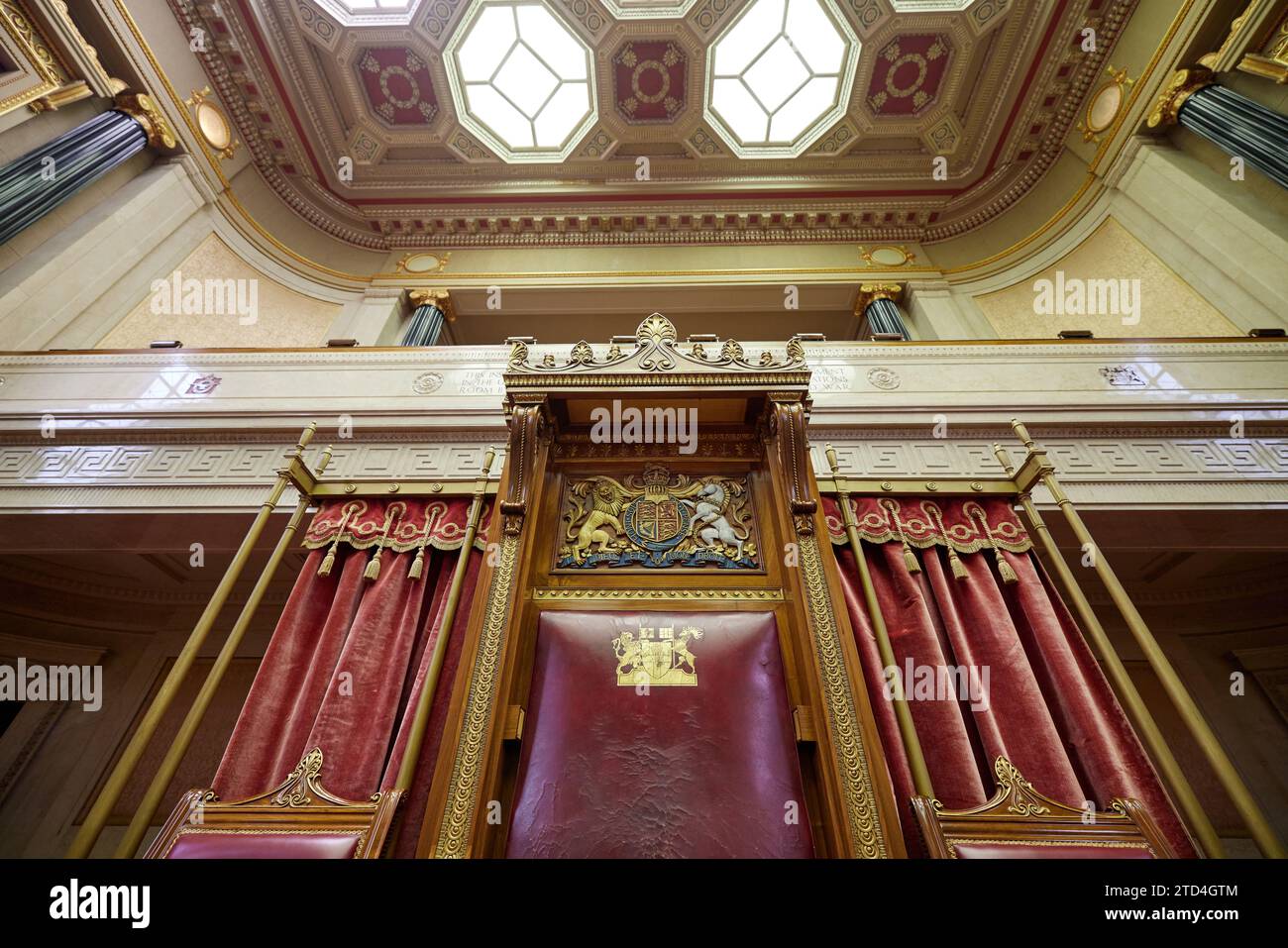 Senate chamber in Stormont's Parliament Buildings, Northern Ireland, UK ...