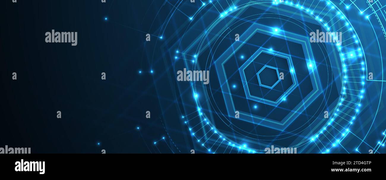 Abstract tech background. Futuristic technology interface with ...