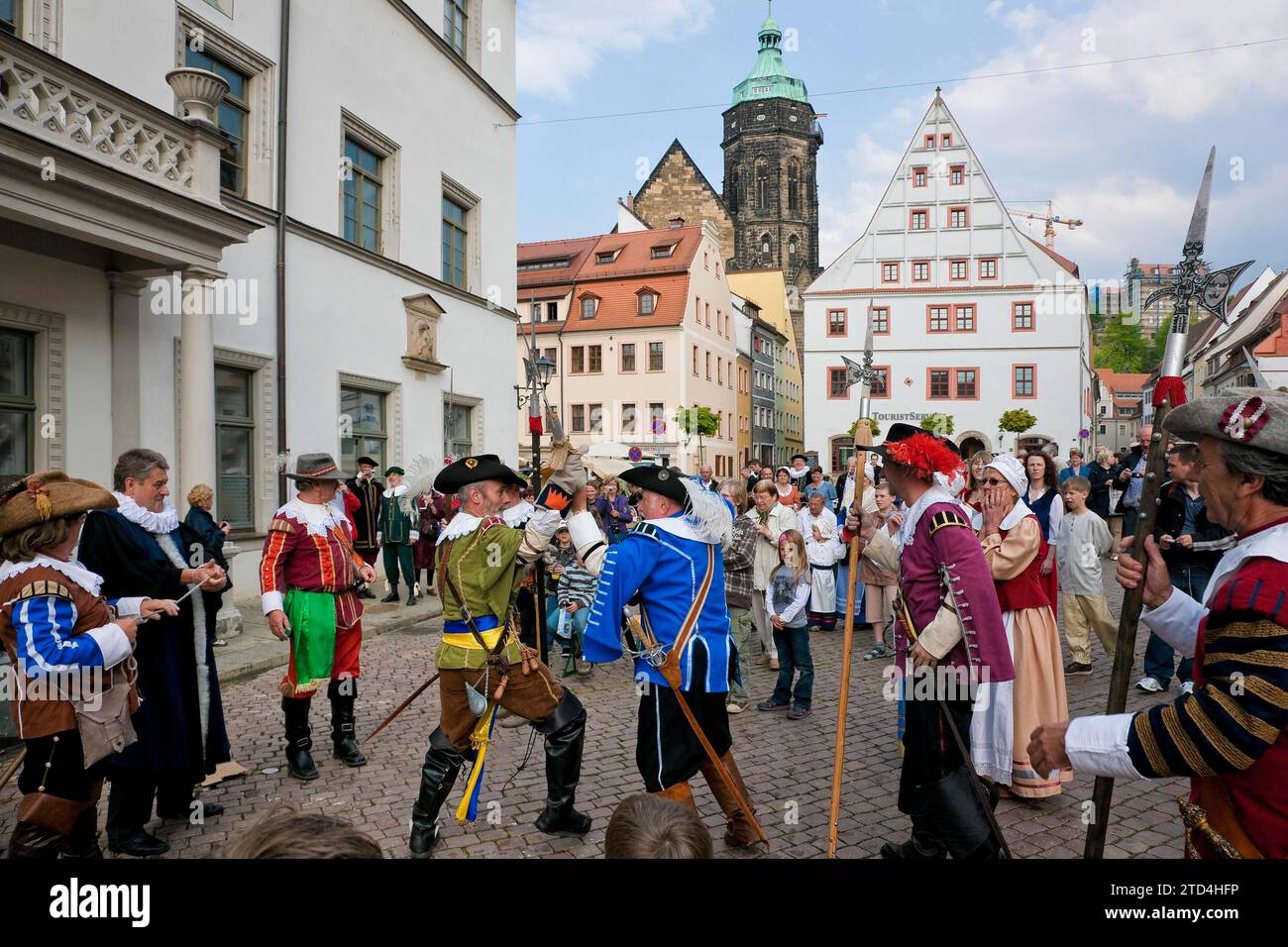 Pirna the members of the association Der Retter playfully re-enact the ...
