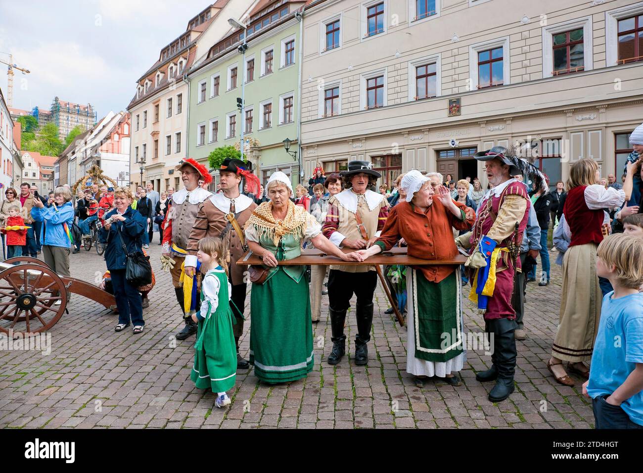 Pirna the members of the association Der Retter playfully re-enact the ...