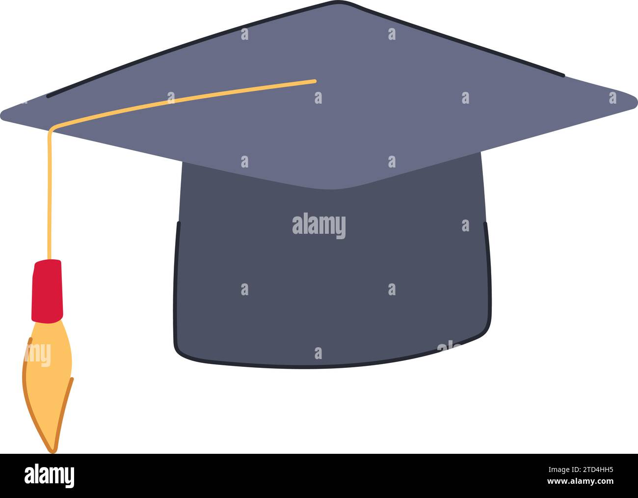 Cartoon gold graduation cap Cut Out Stock Images & Pictures - Alamy