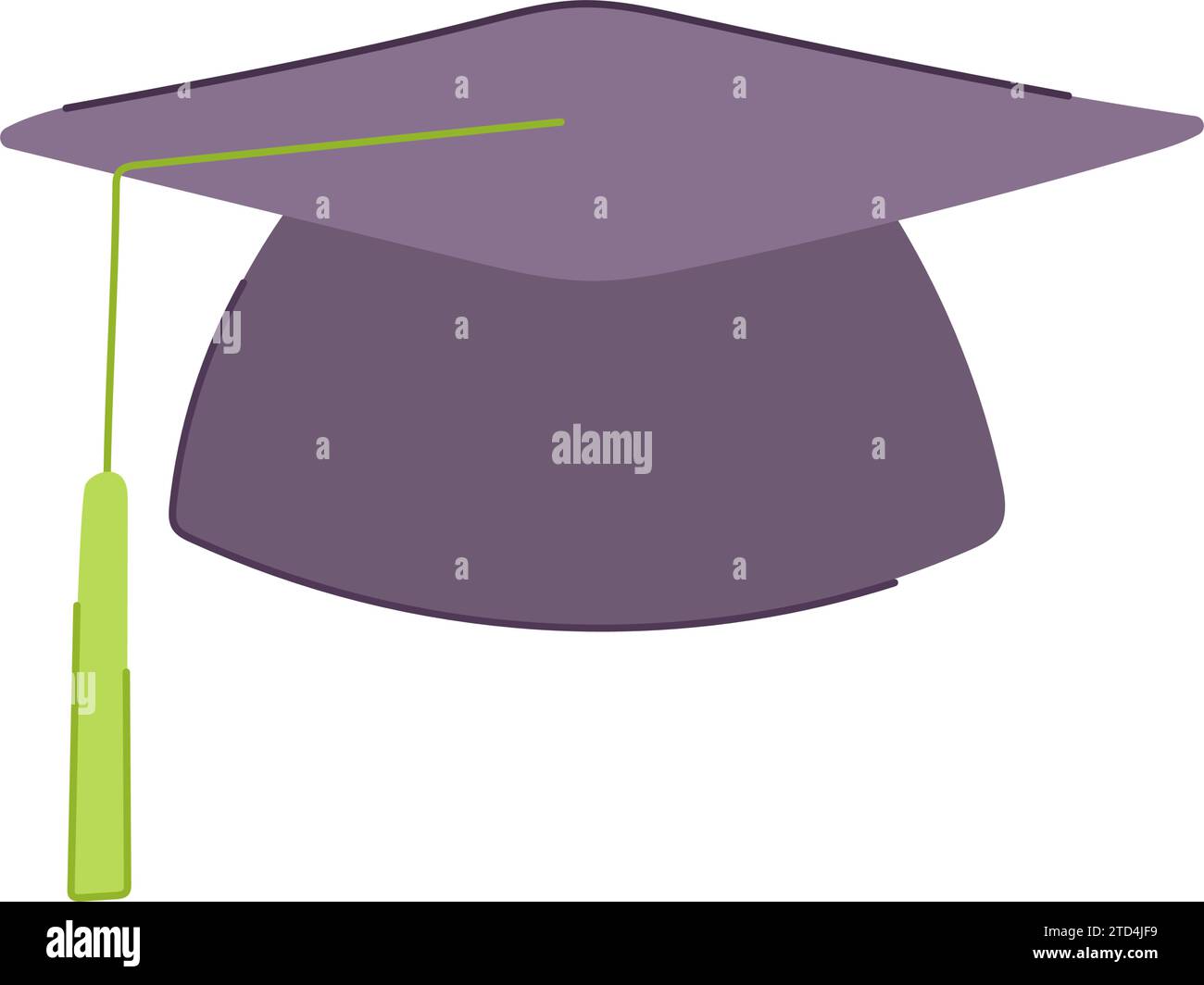 study graduation hat cartoon vector illustration Stock Vector Image ...