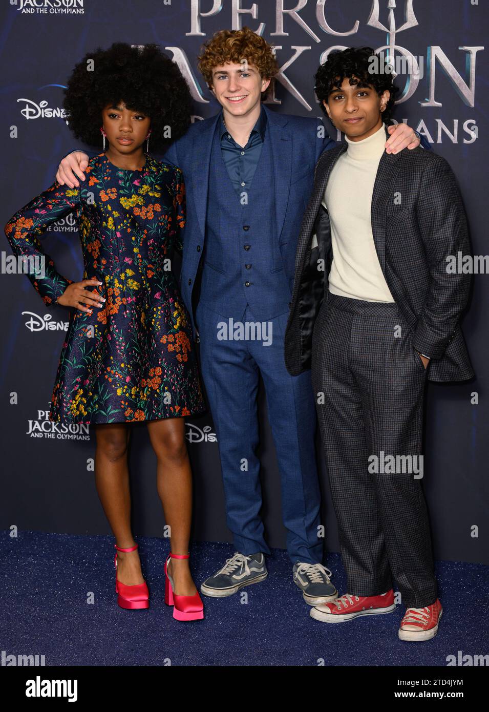 London, UK. December 16th, 2023. Leah Sava Jeffries, Walker Scobell and ...