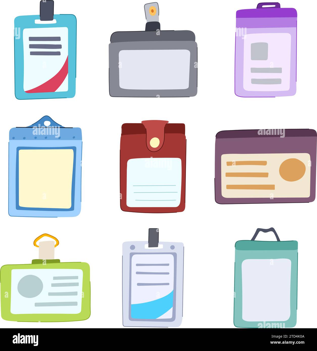 id card set cartoon vector illustration Stock Vector Image & Art - Alamy