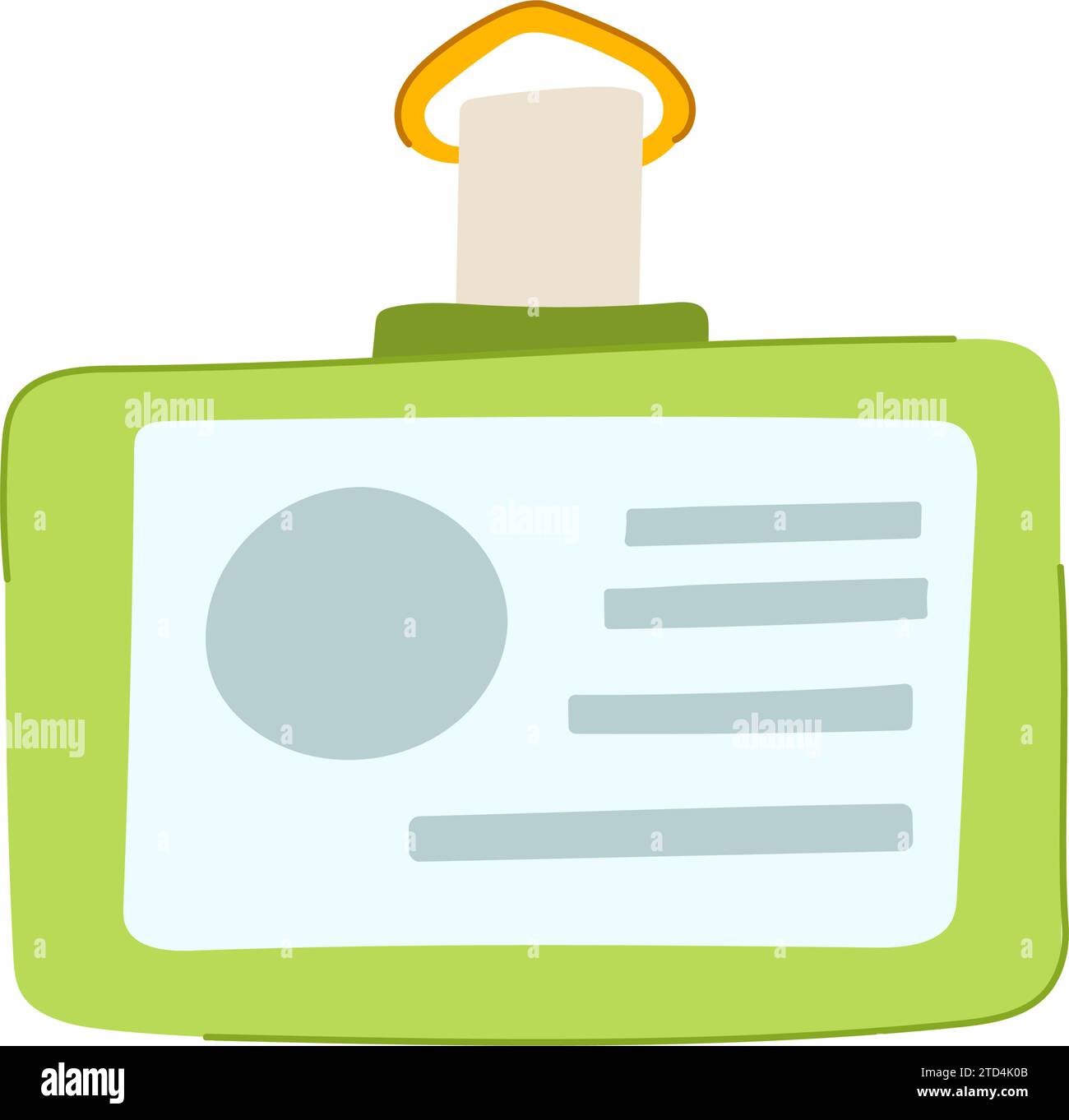 entification id card cartoon vector illustration Stock Vector Image ...