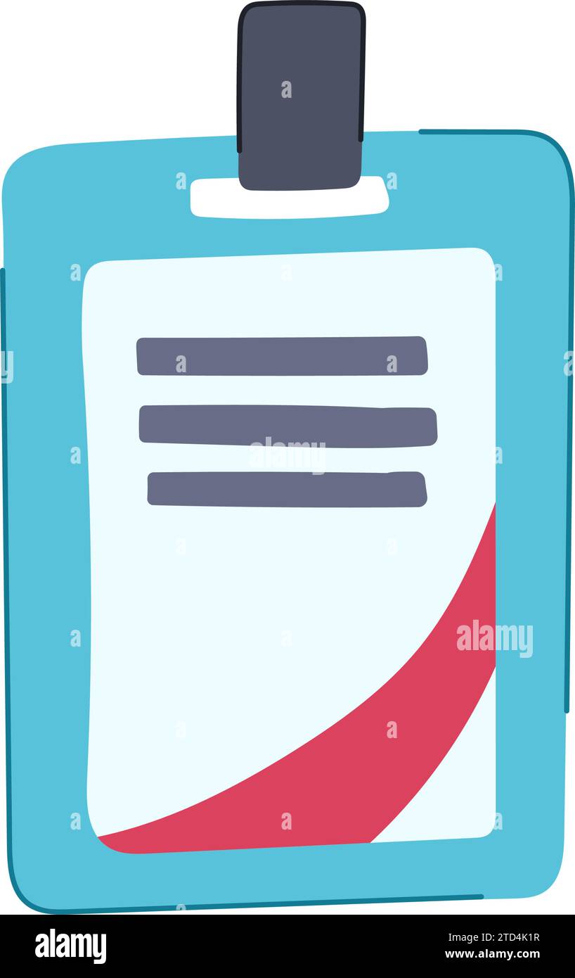 information id card cartoon vector illustration Stock Vector Image ...