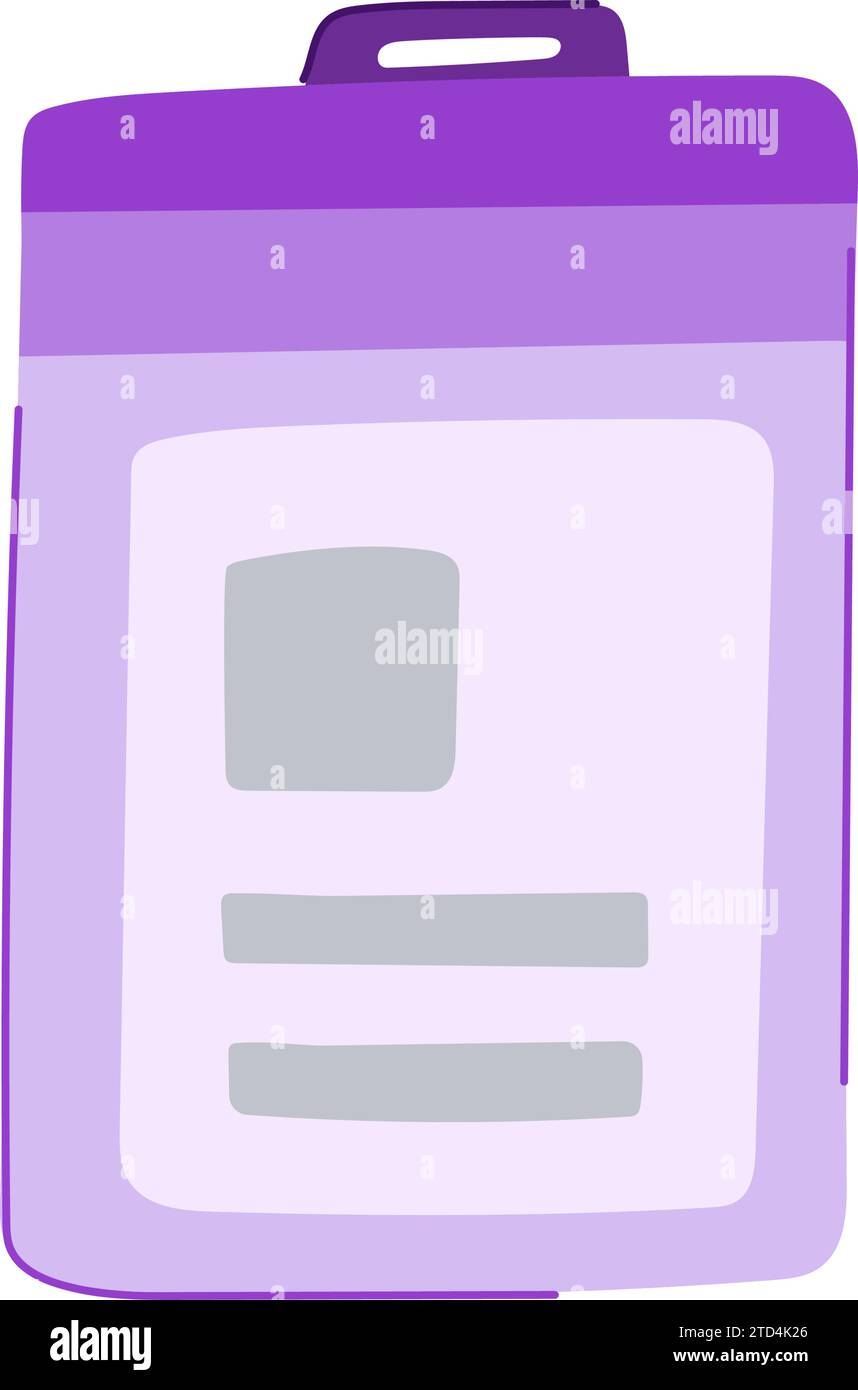 badge id card cartoon vector illustration Stock Vector Image & Art - Alamy